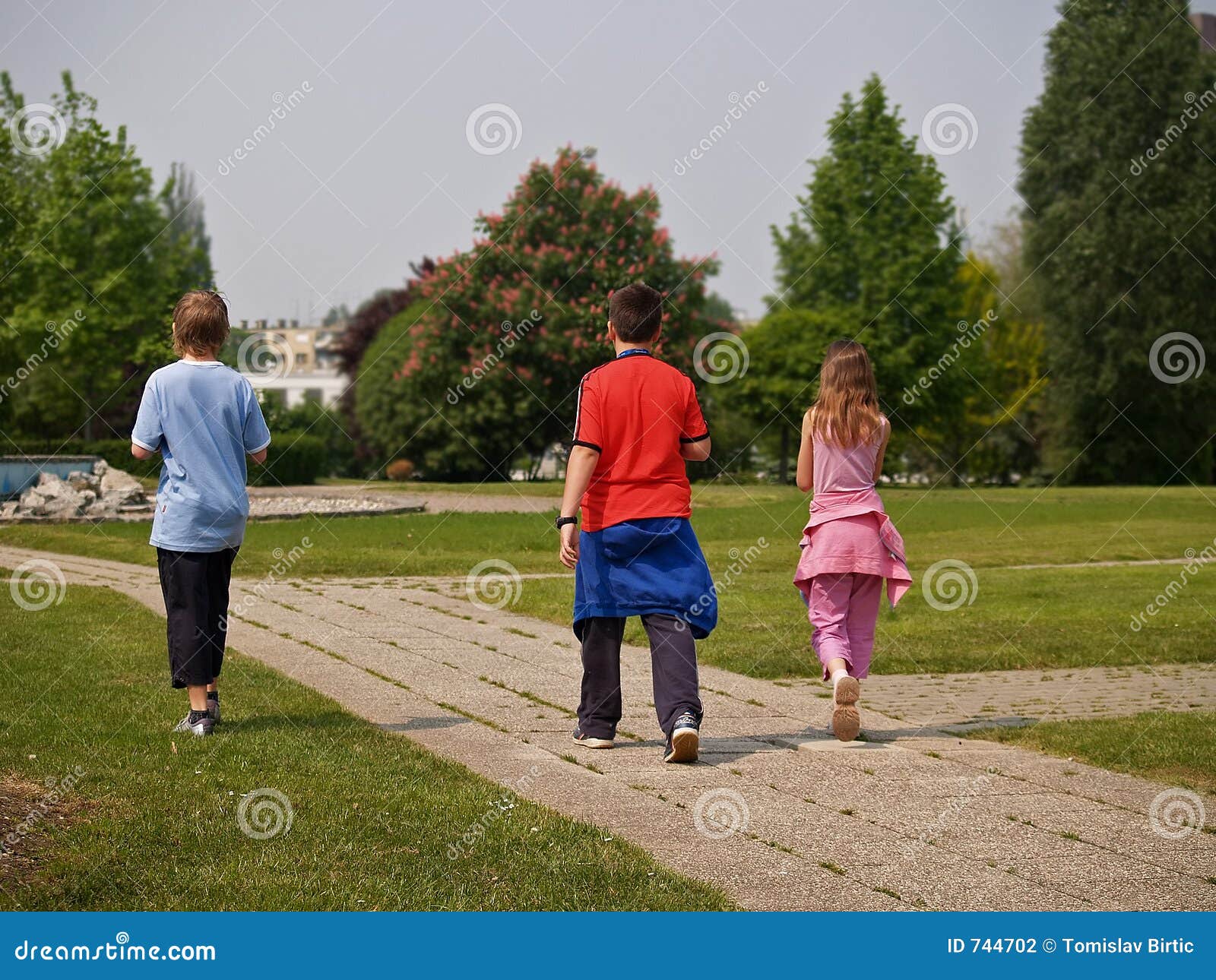 Kids in the Park stock photo. Image of play, green, meadow - 744702