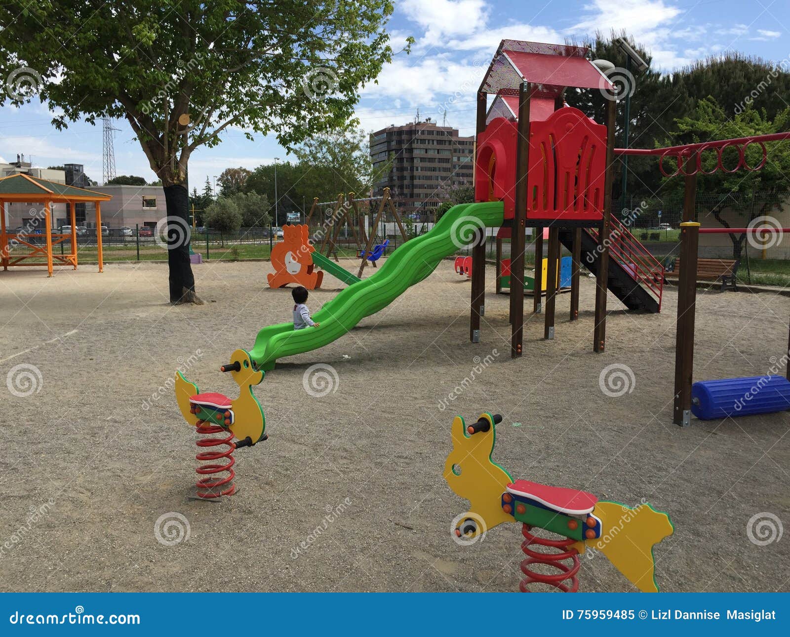 Play area stock image. Image of area, rome, italy, tree - 75959485