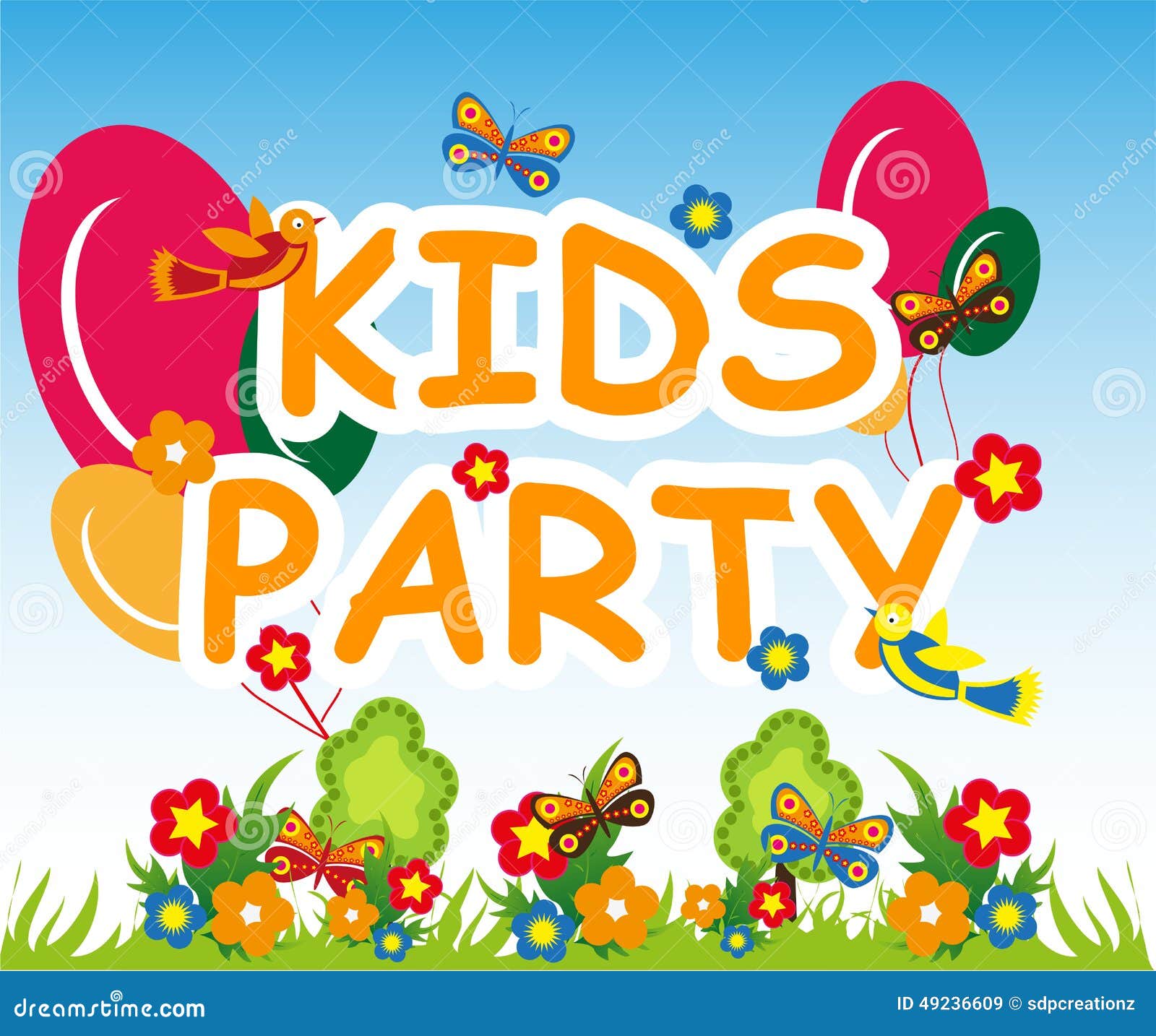 Kids party background stock illustration. Illustration of teen - 49236609