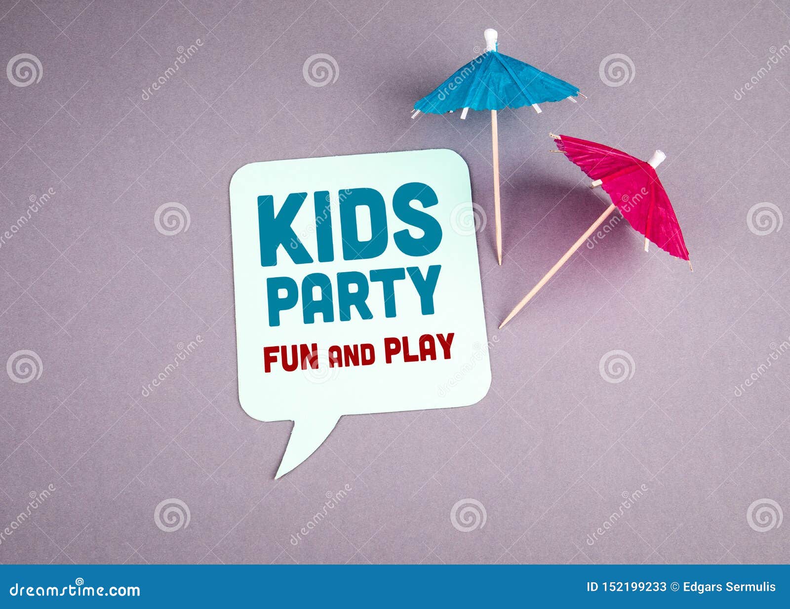Kids Party, Fun and Play. Speech Bubble Stock Image - Image of cartoon ...
