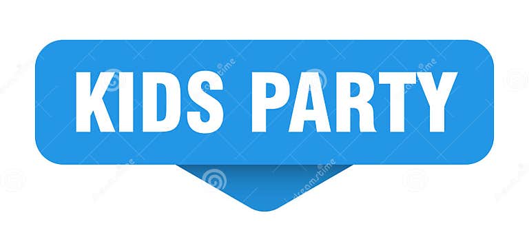 Kids Party Sticker. Kids Party Sign on Transparent Background Stock ...