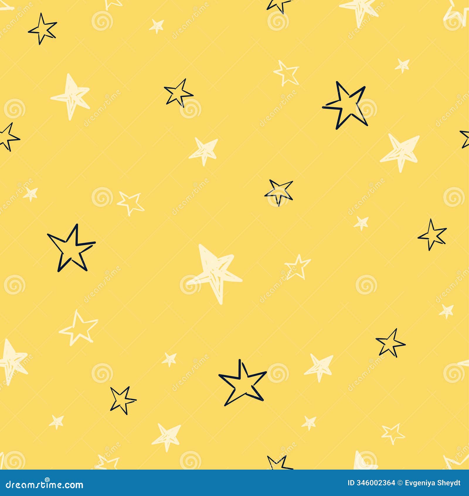 Kids Pattern Hand Drawn Stars Vector Illustration Stock Vector ...