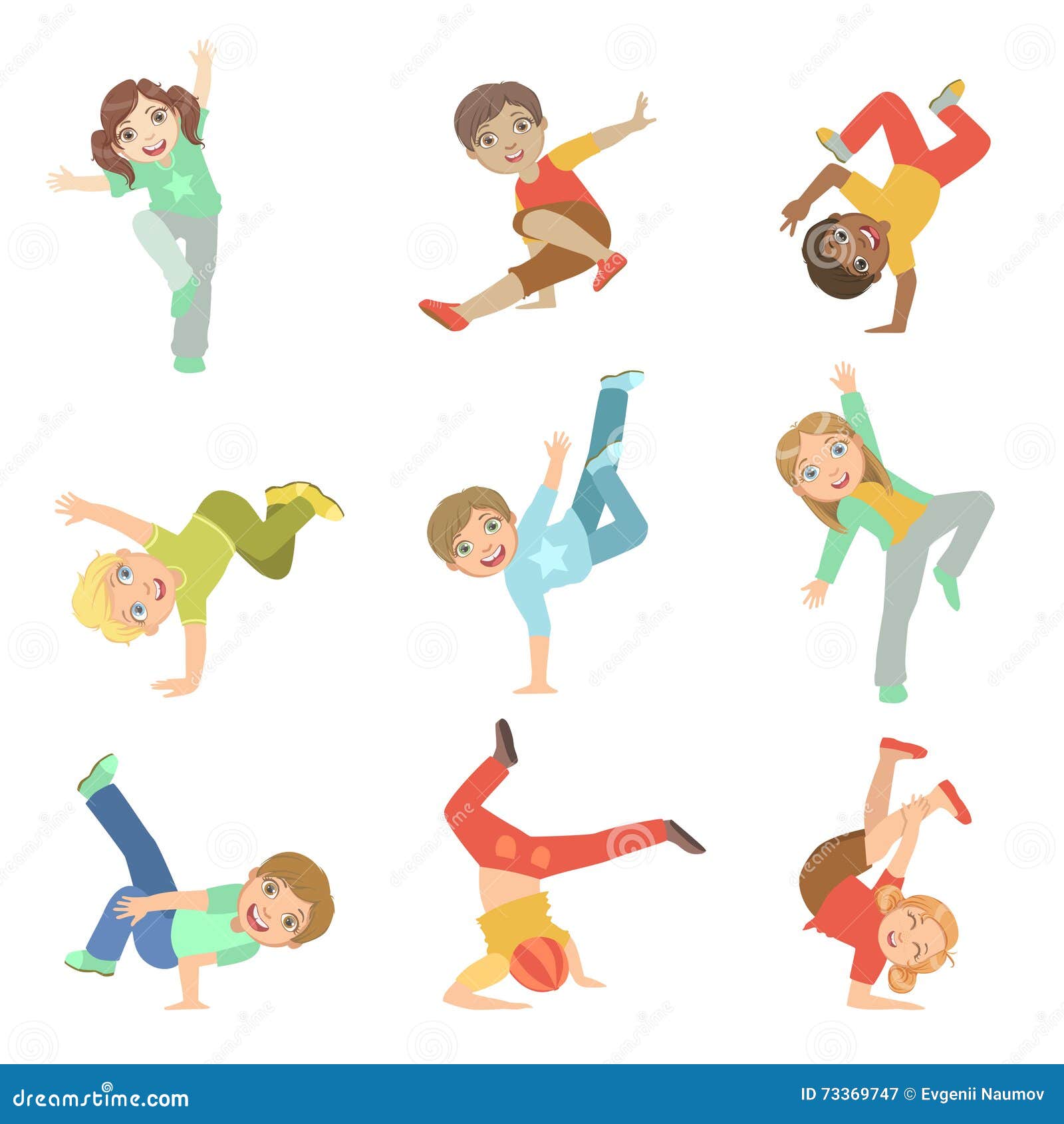 Kids Performing Experiment In The Laboratory Stock Illustration ...