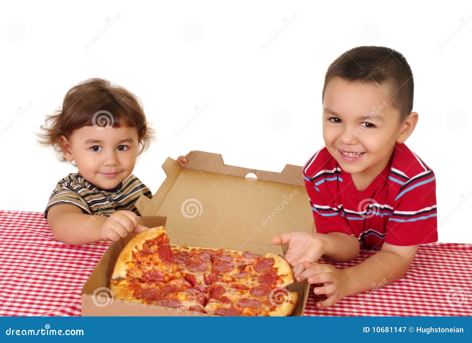 Kids and pizza stock image. Image of satisfaction, indulge - 10681147