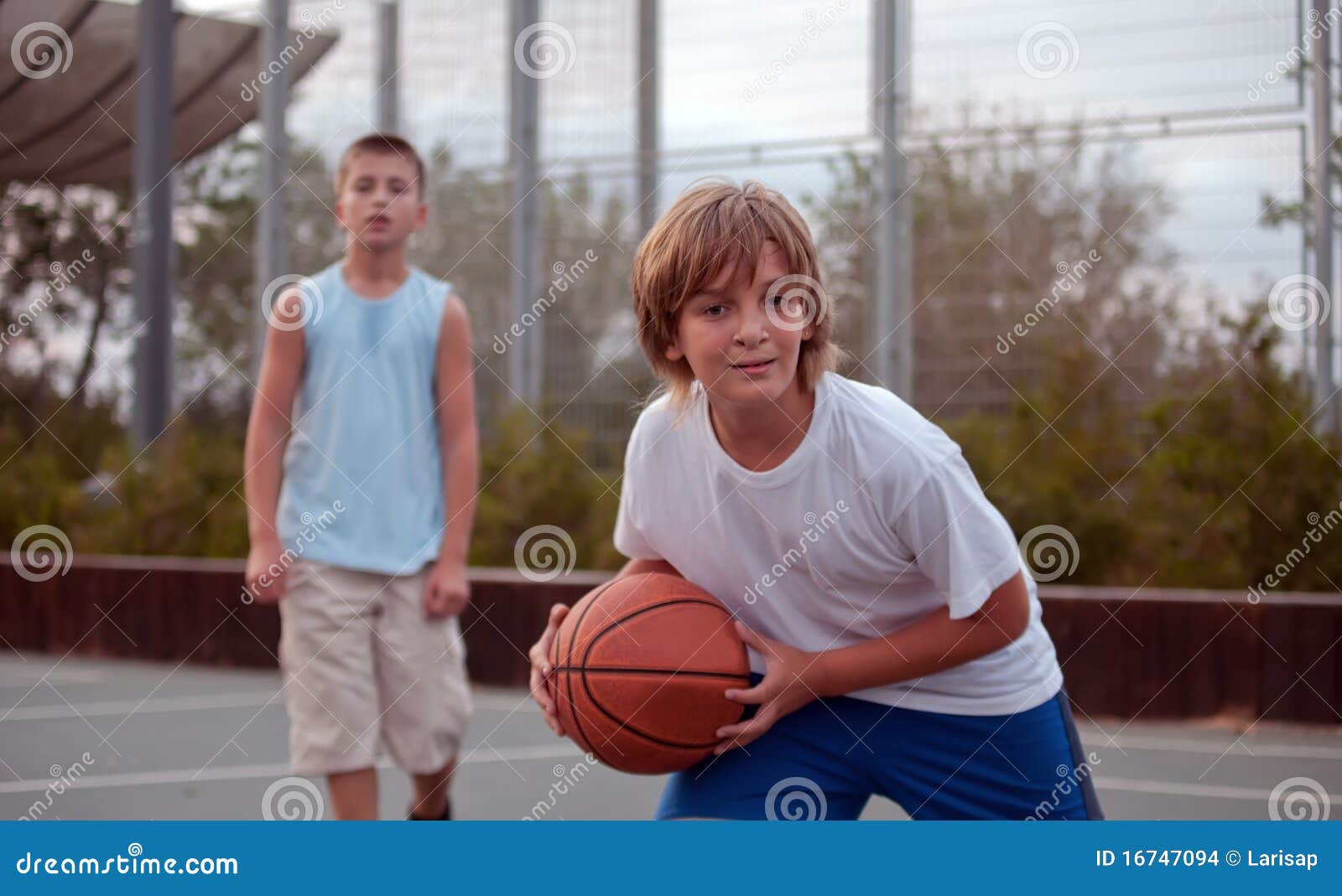 Kids Play Basketball in a School. Stock Photo - Image of circles ...