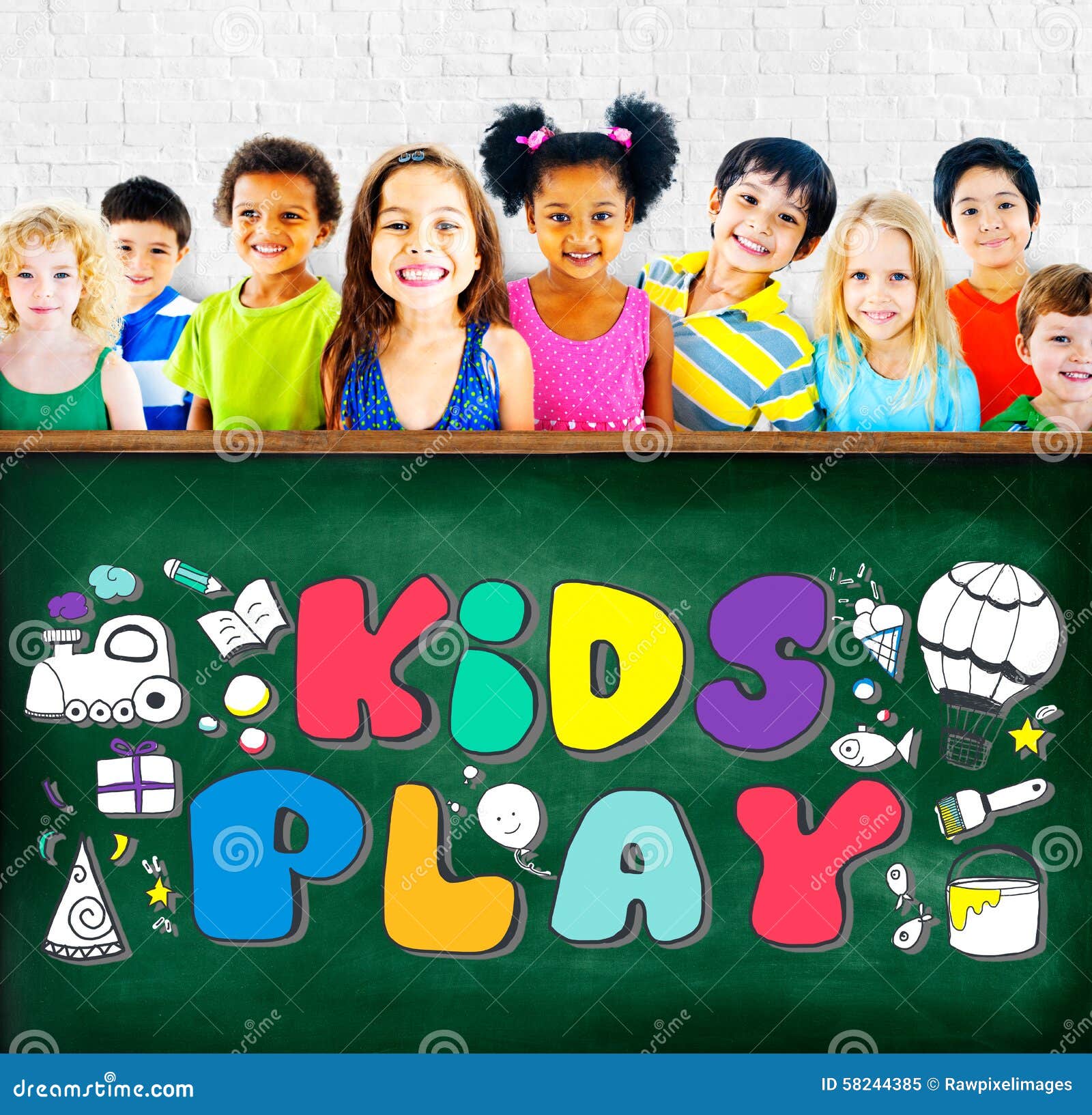 Kids Play Imagination Hobbies Leisure Games Concept Stock Image - Image ...