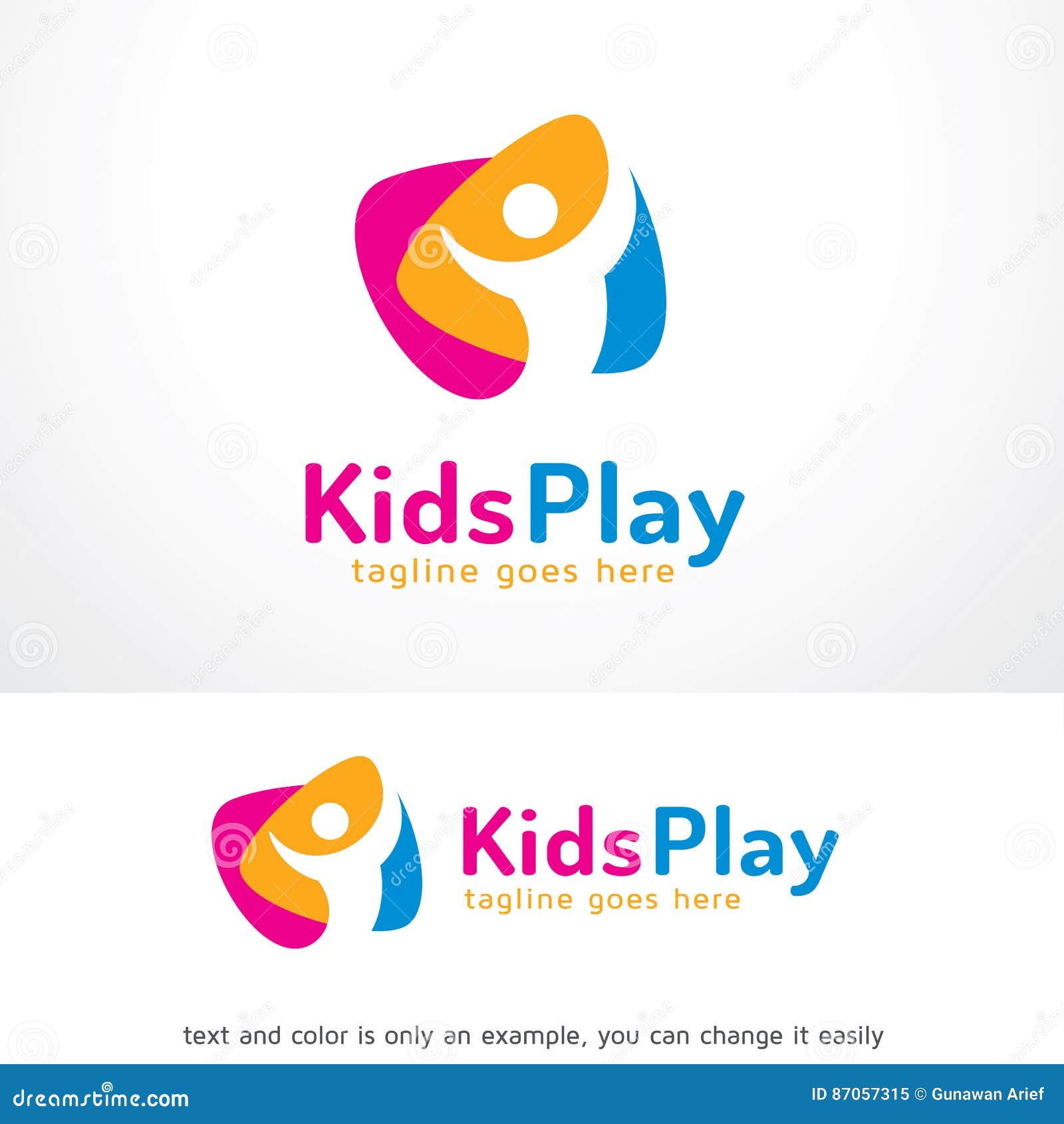 Kids Play Logo Template Design Vector Stock Vector - Illustration of ...