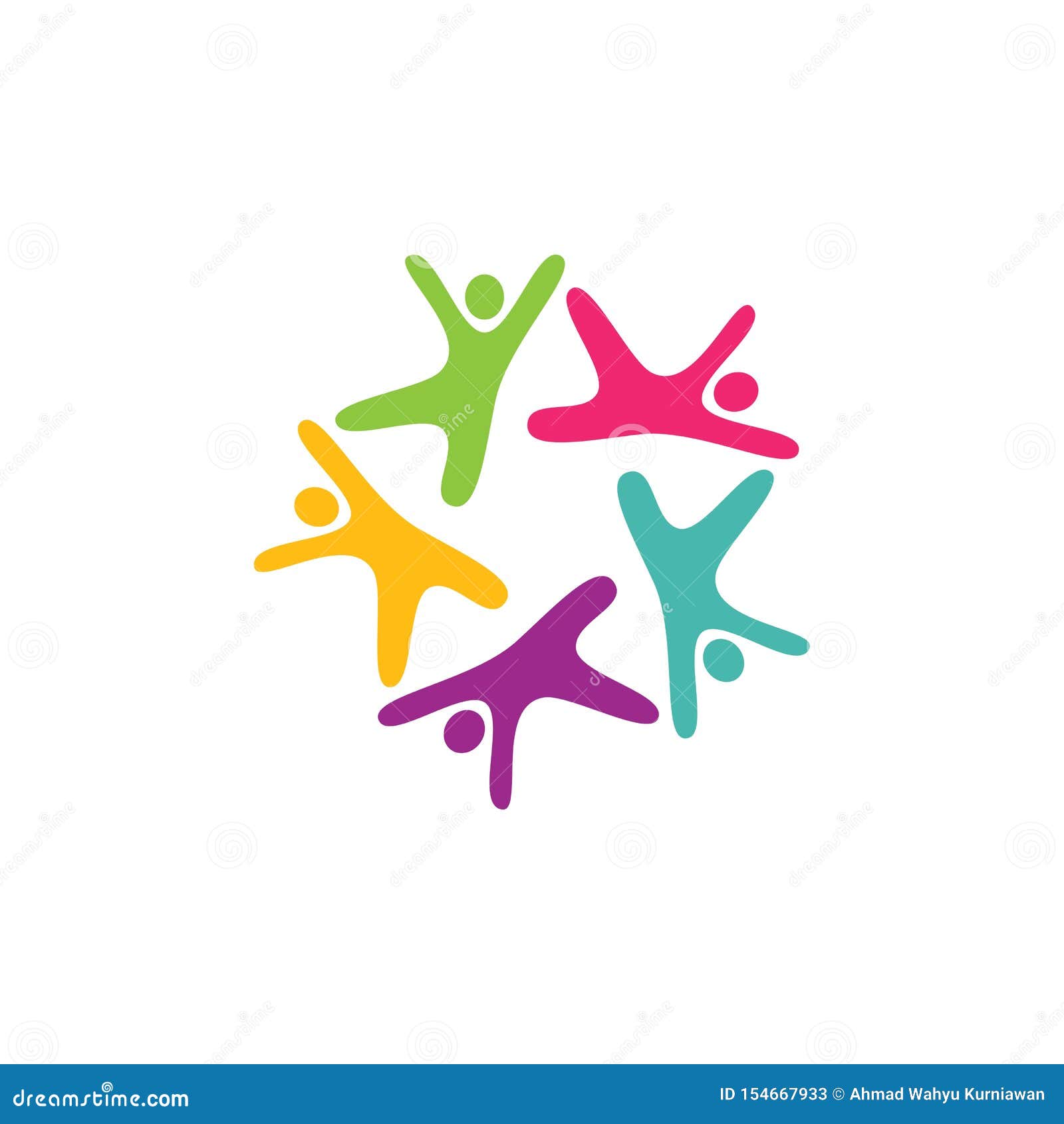 Kids play logo stock vector. Illustration of spor, group - 154667933