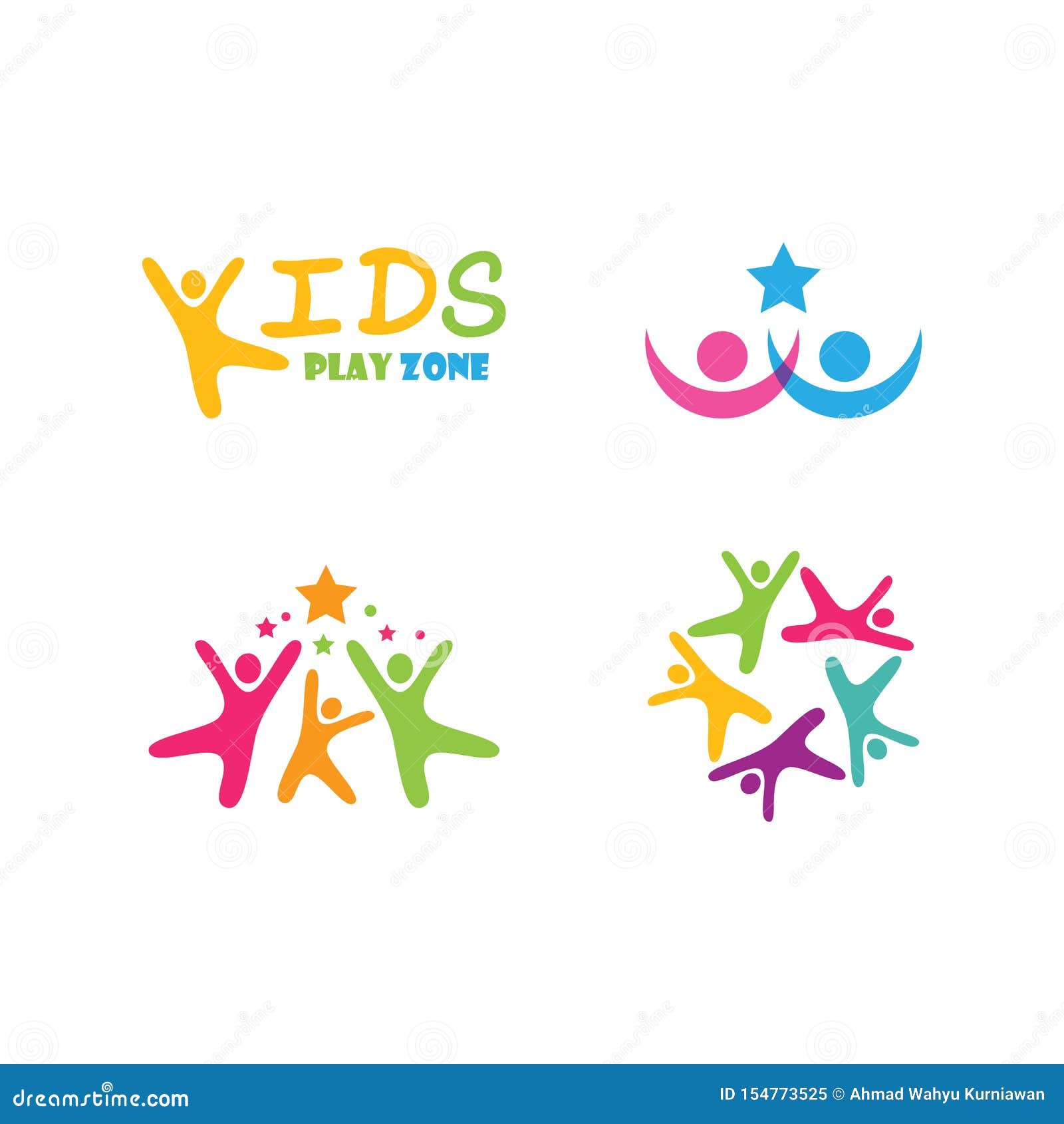 Kids play logo stock vector. Illustration of teamwork - 154773525
