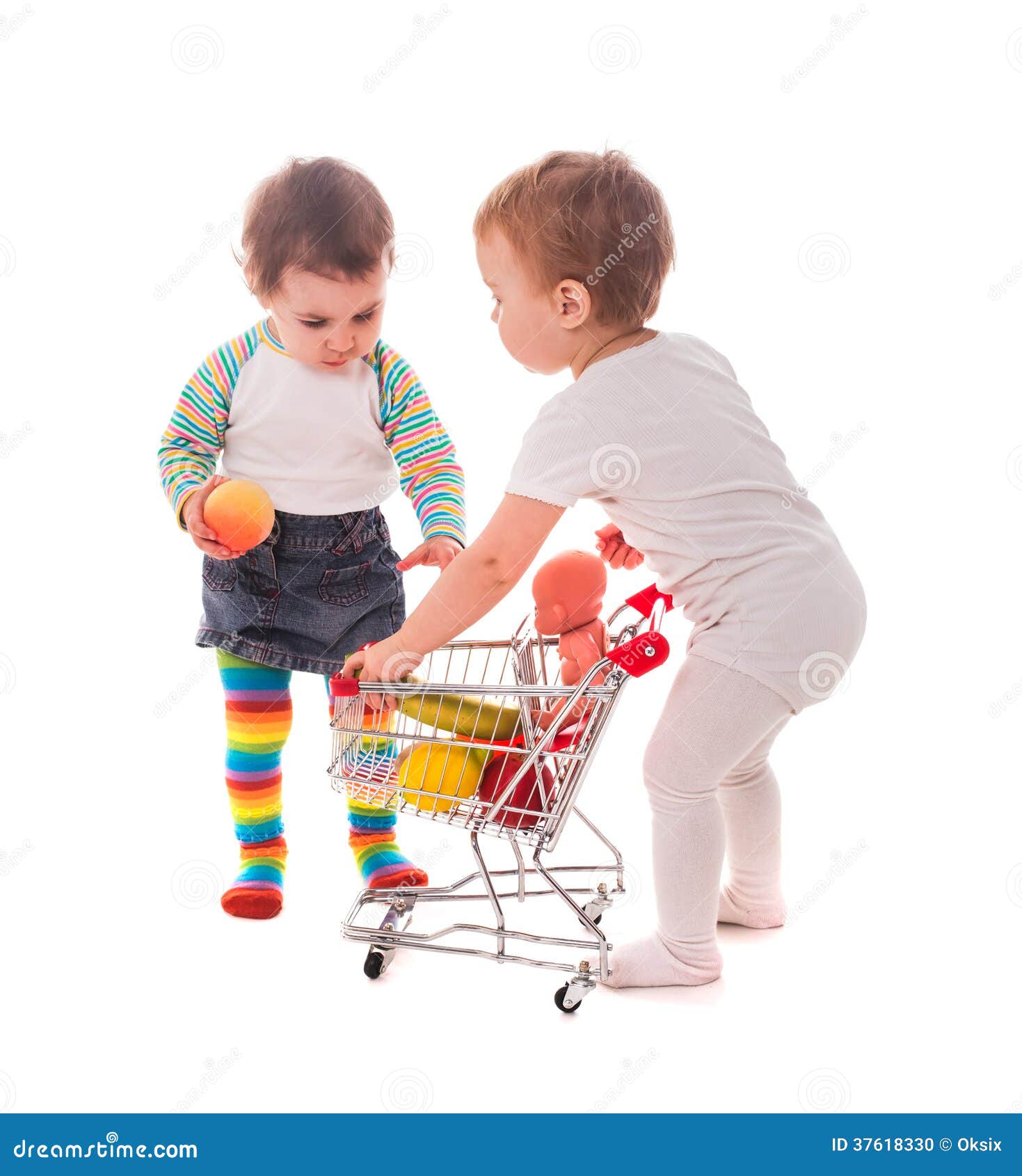 Kids play in shop stock photo. Image of person, fruit - 37618330