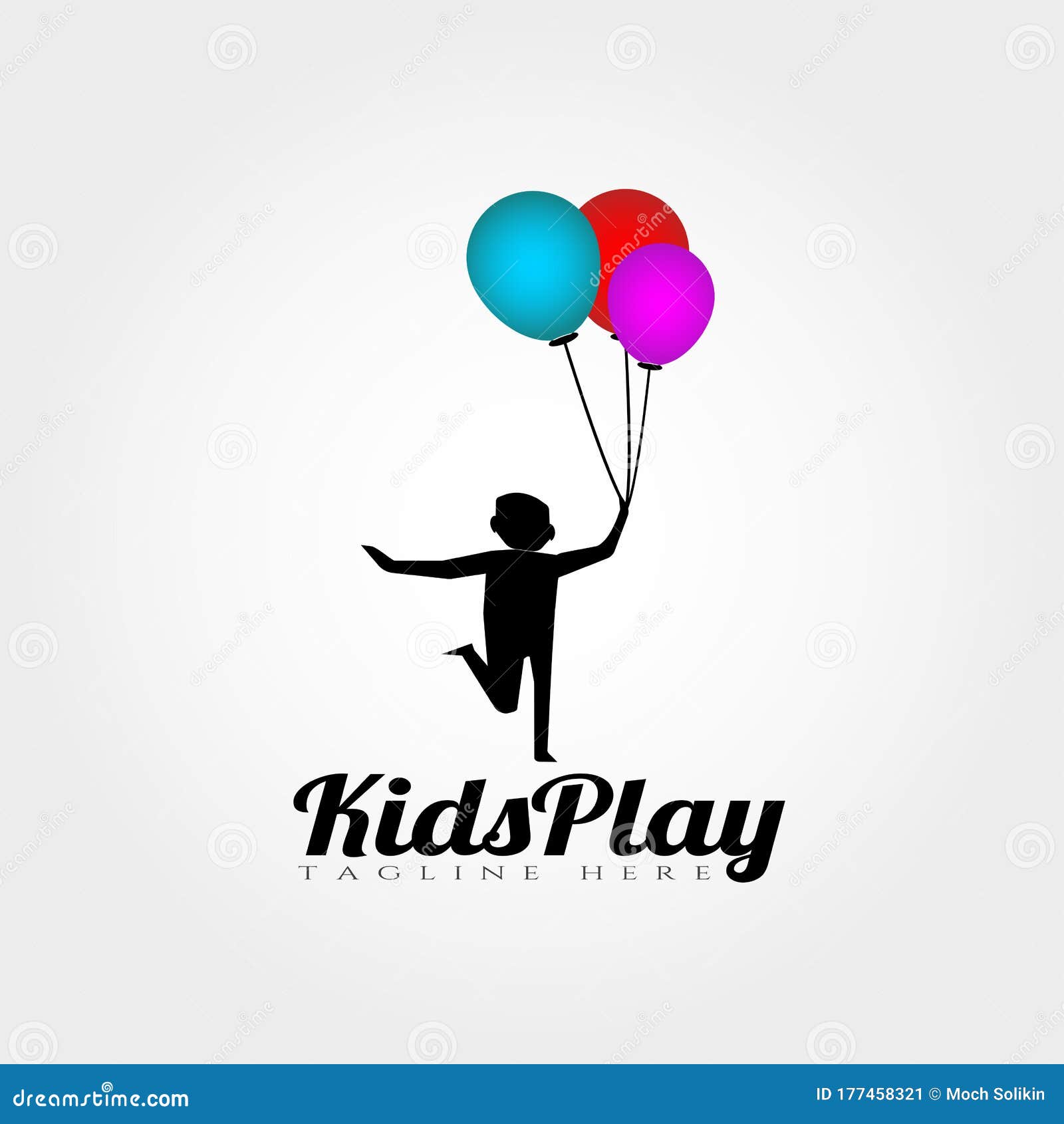 Kids Play Vector Logo Design Stock Vector - Illustration of sign, kids ...