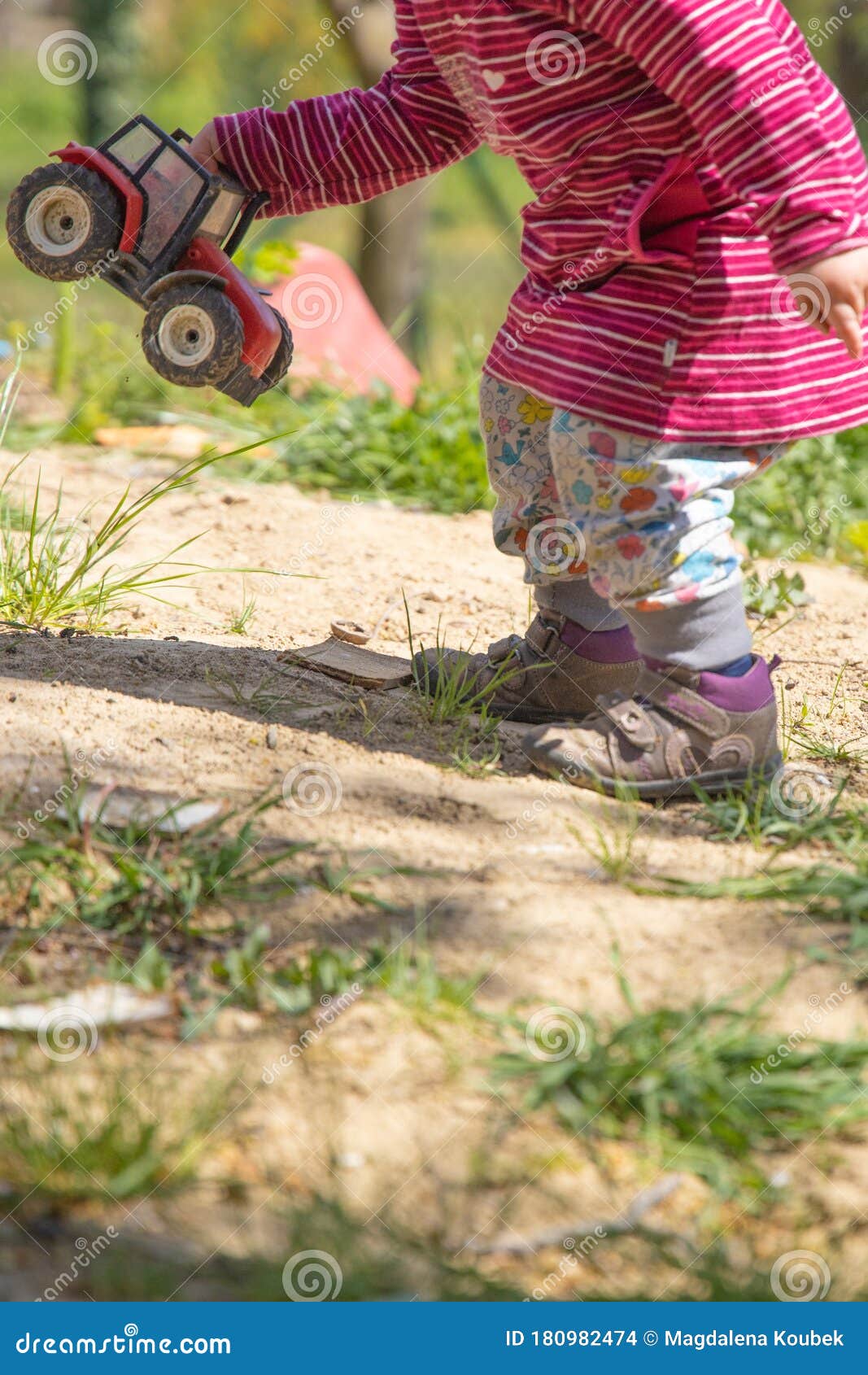 Kids on Playground Playing in Sandbox with Digger Stock Photo - Image ...