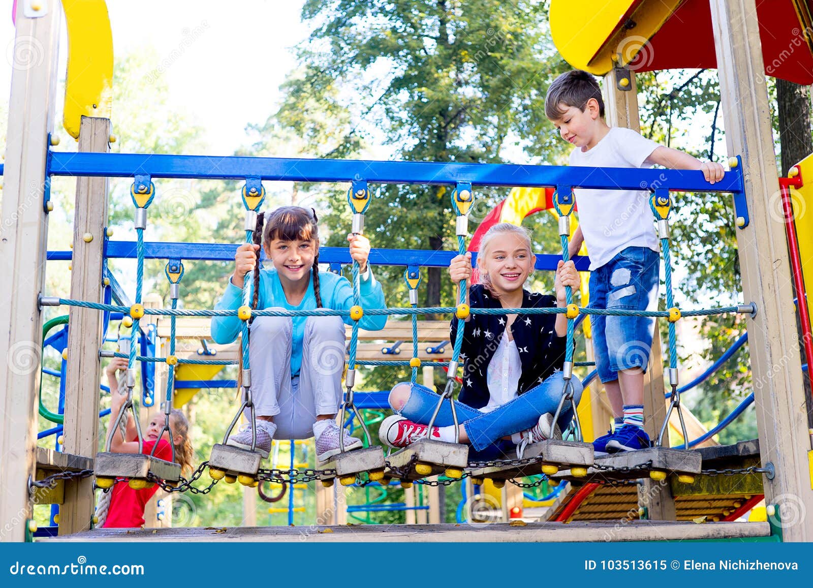 Kids on playground stock image. Image of leisure, child - 103513615