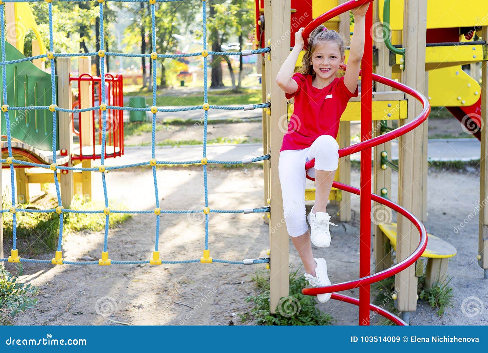 Kids on playground stock image. Image of playing, playful - 103514009