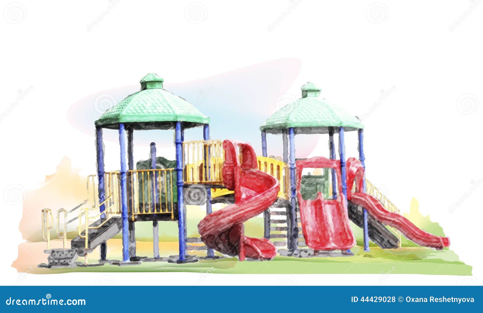 Kids playground stock vector. Illustration of daycare - 44429028