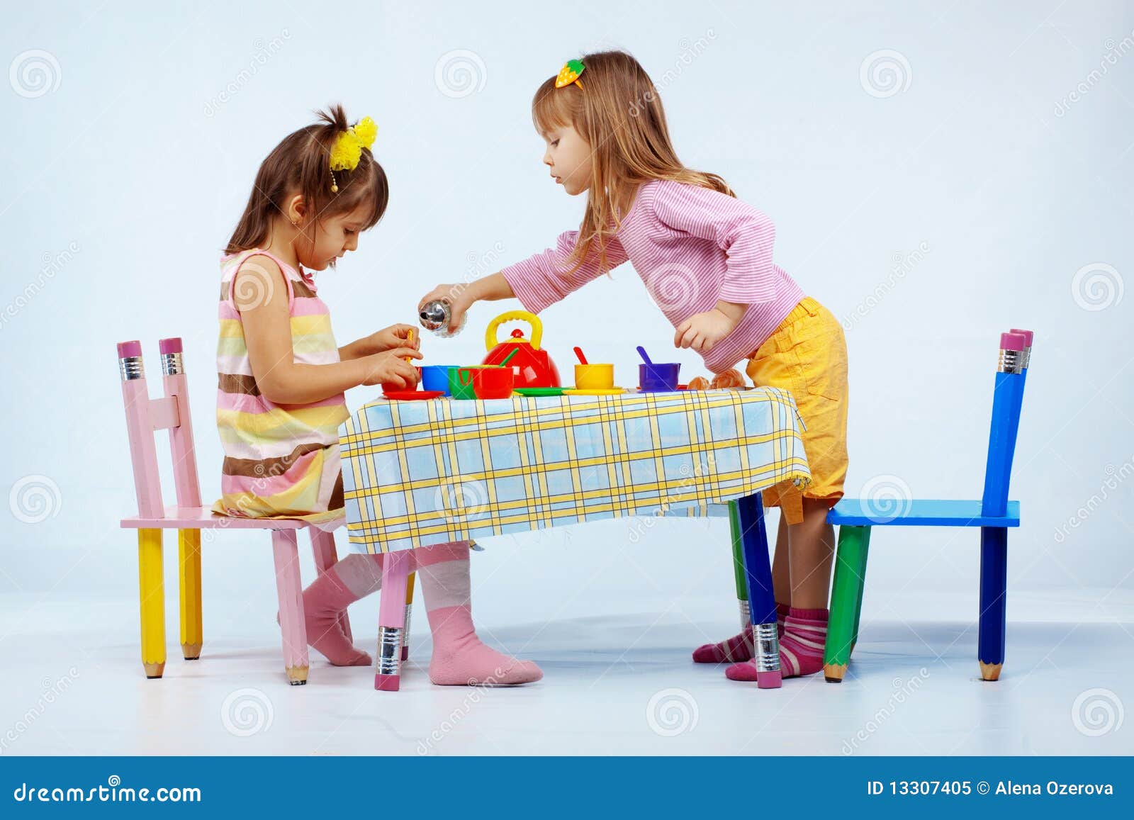 Kids playing stock image. Image of preschooler, drinking - 13307405