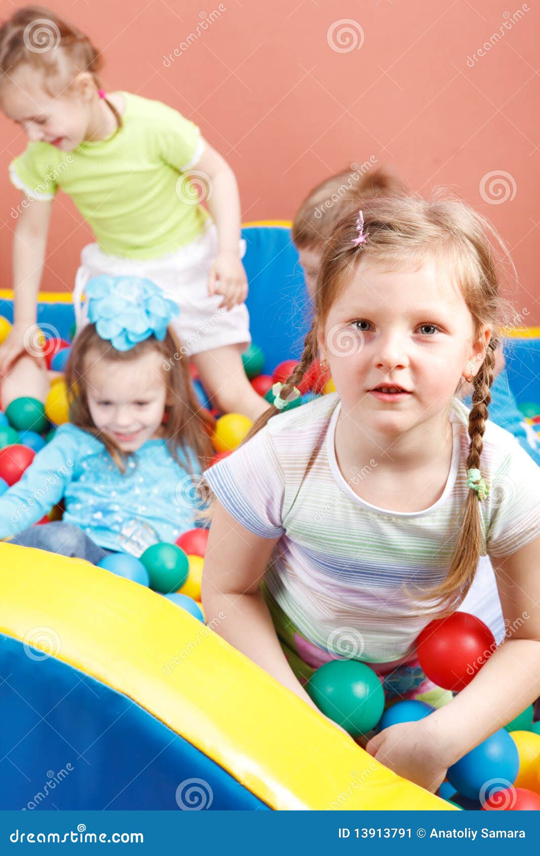 Kids playing stock image. Image of basin, child, color - 13913791