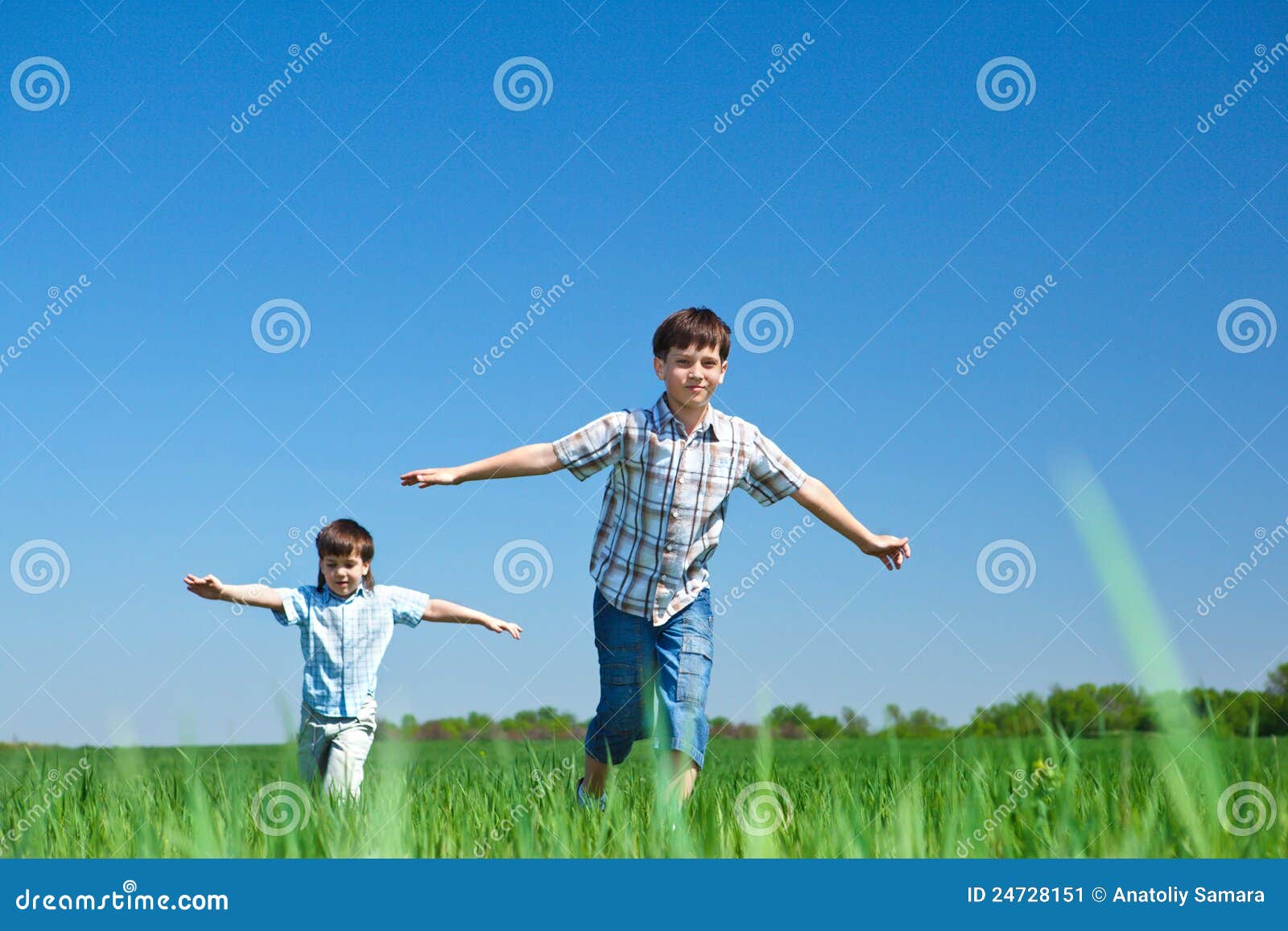 Kids playing stock image. Image of brothers, little, park - 24728151