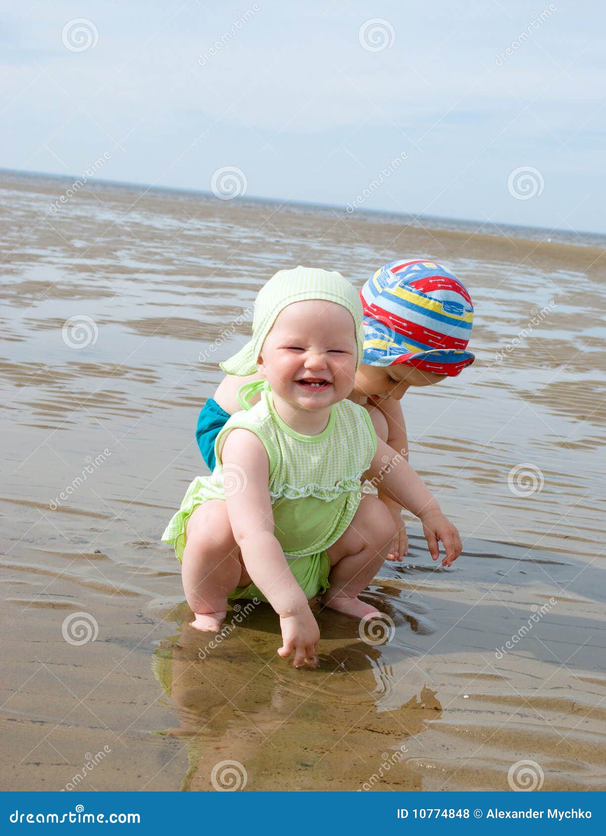 Kids Playing at the Beach Sea Stock Photo - Image of child, youth: 10774848