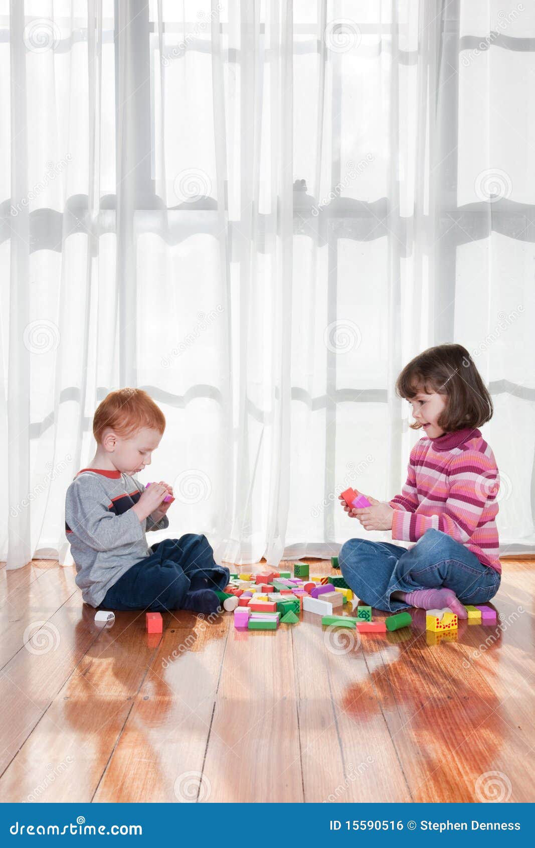 Kids playing with blocks stock photo. Image of games - 15590516