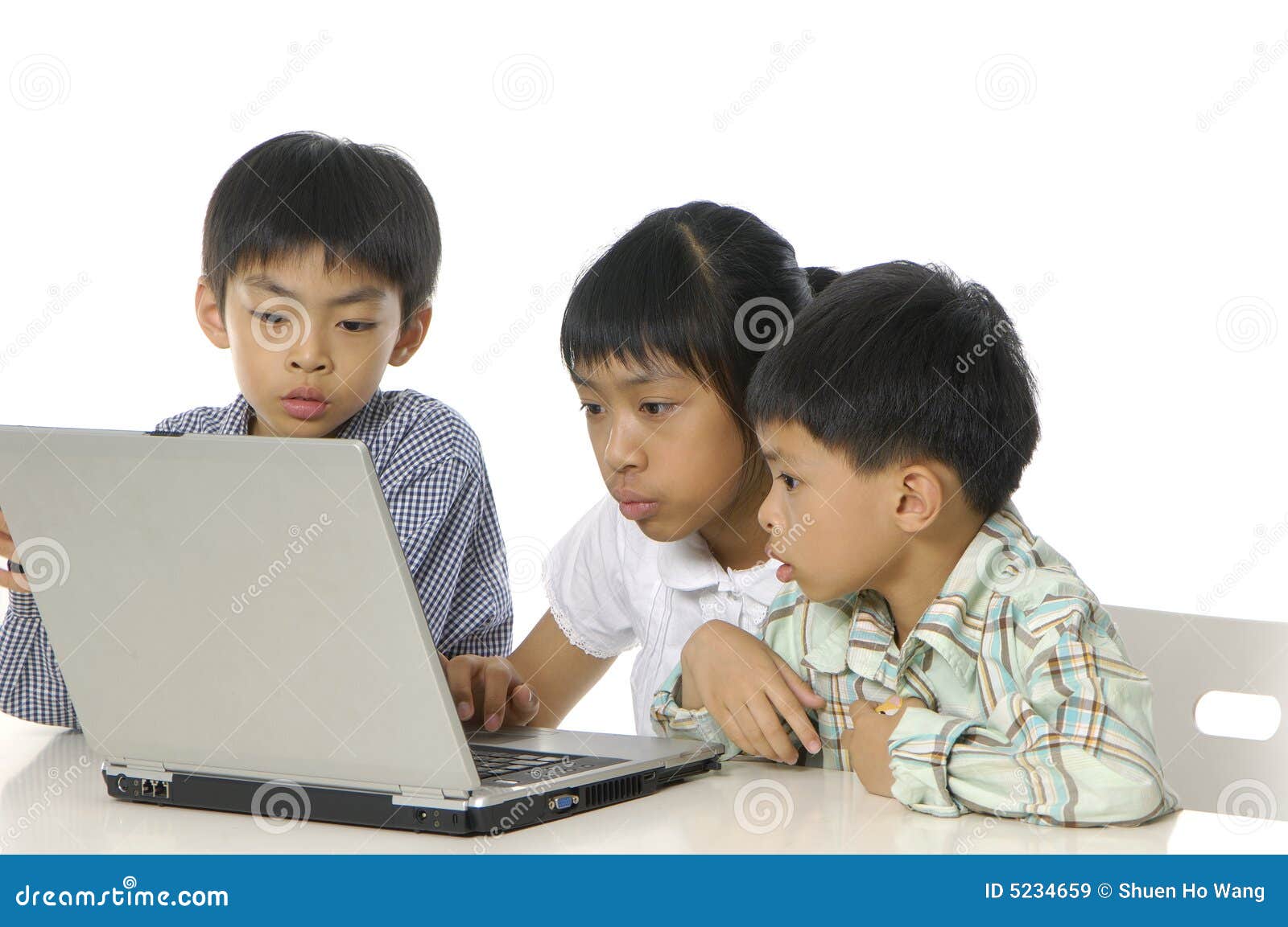 Kids playing computer stock image. Image of love, game - 5234659