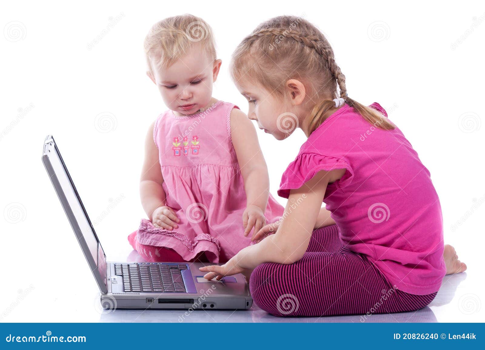 Kids Playing Computer Game on Laptop Stock Photo - Image of casual ...