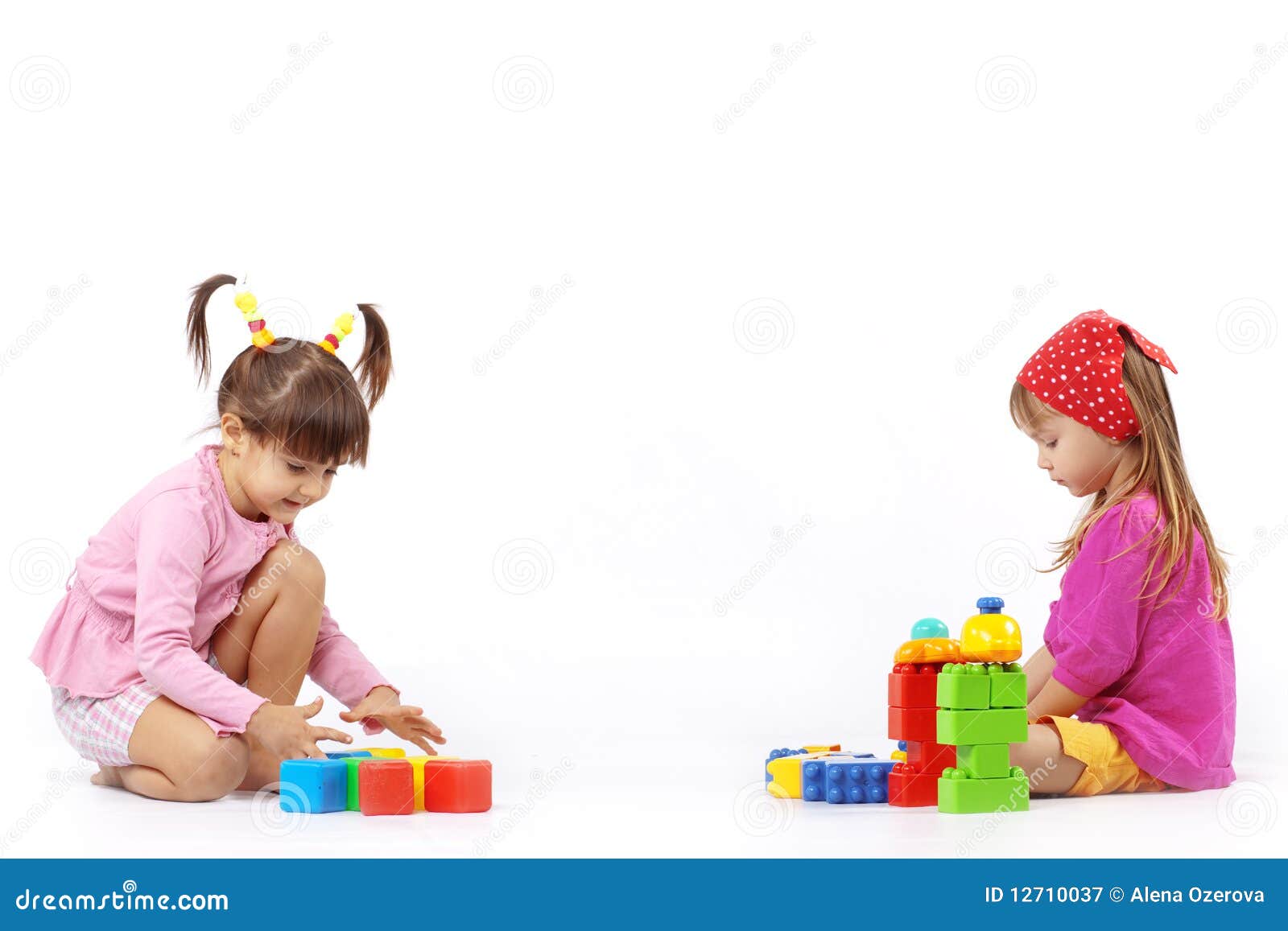 Kids Playing with Constructor Stock Image - Image of game, blocks: 12710037