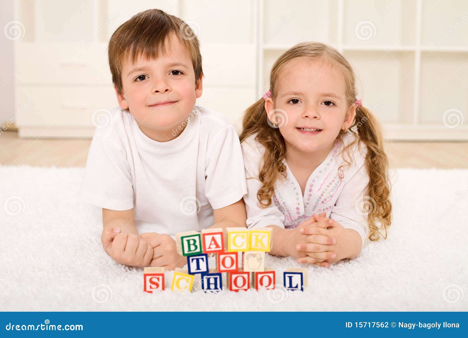 Kids Playing on the Floor Thinking about School Stock Photo - Image of ...