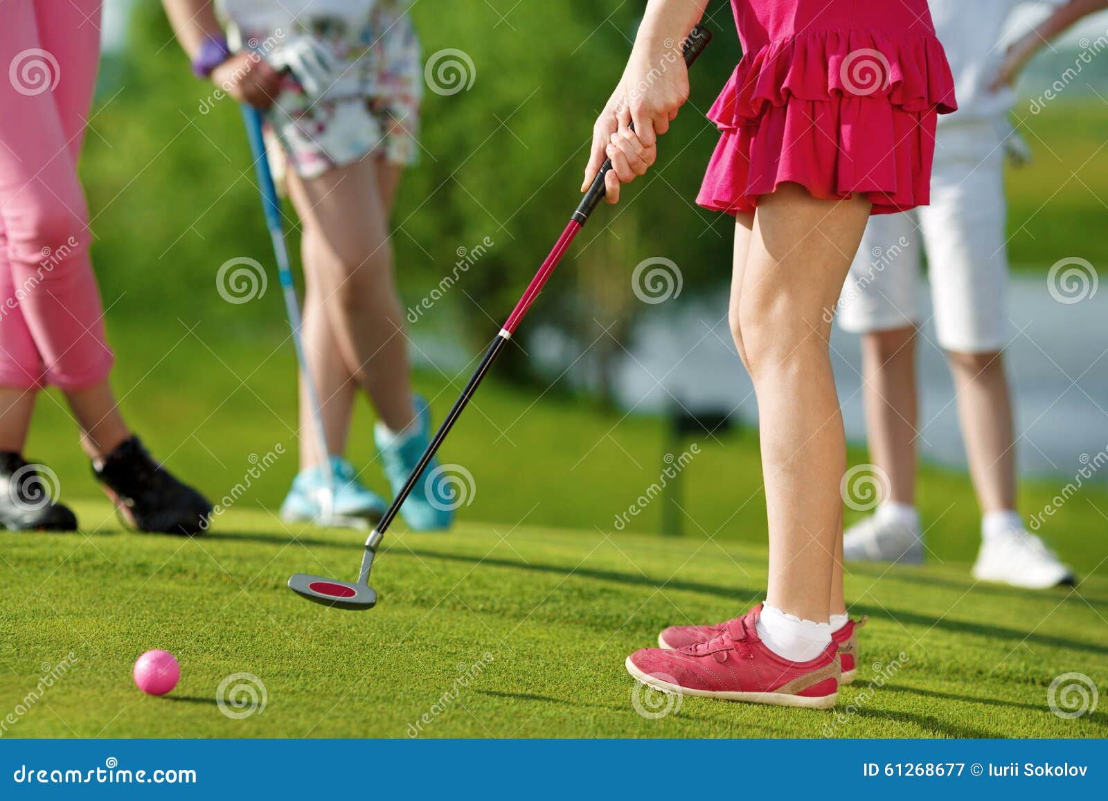 Kids playing golf stock image. Image of golf, players - 61268677