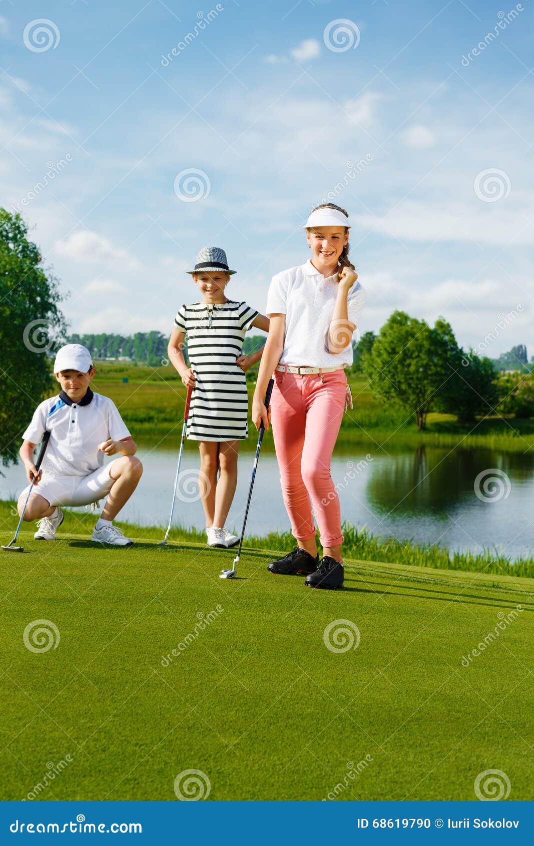 Kids playing golf stock photo. Image of kids, playing - 68619790