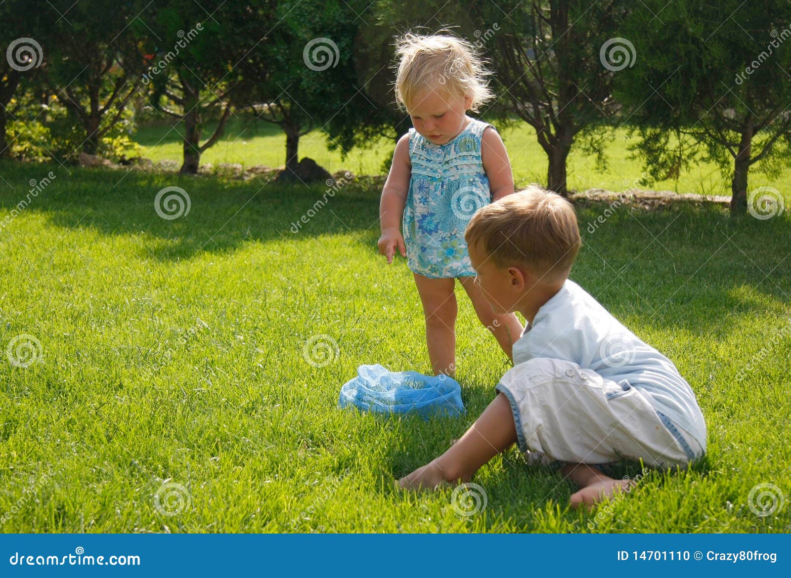 Kids Playing on Green Grass Stock Photo - Image of healthy, jolly: 14701110