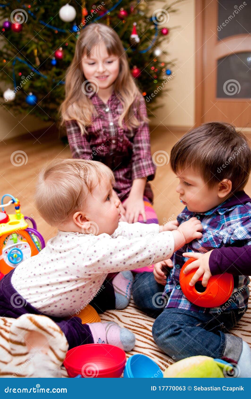 Kids playing at home stock image. Image of toddlers, grab - 17770063
