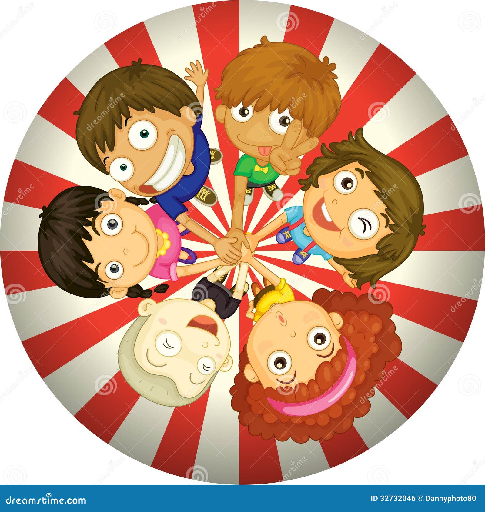 Kids Playing Inside a Circle Stock Vector - Illustration of smile ...