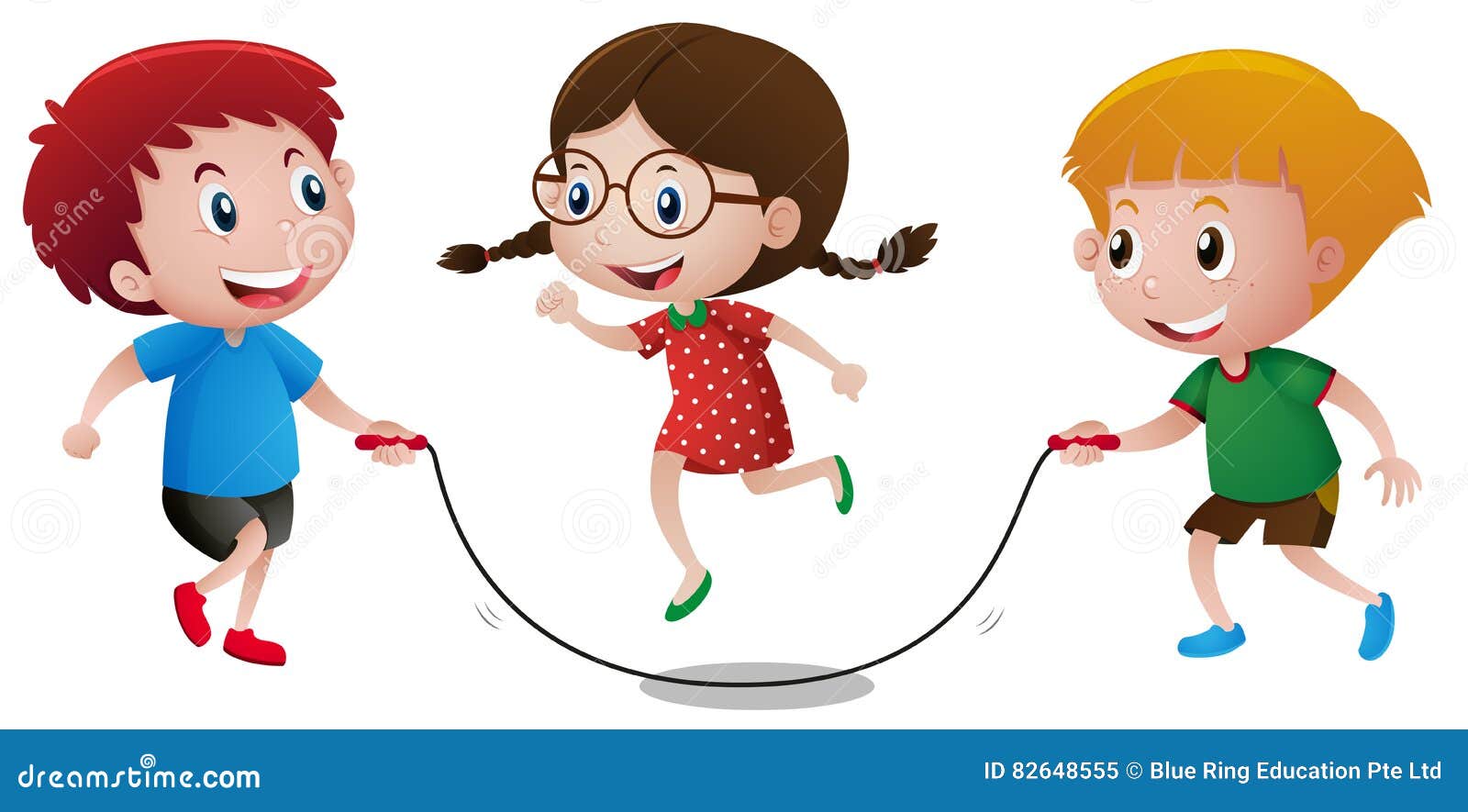 Child Skipping Clipart