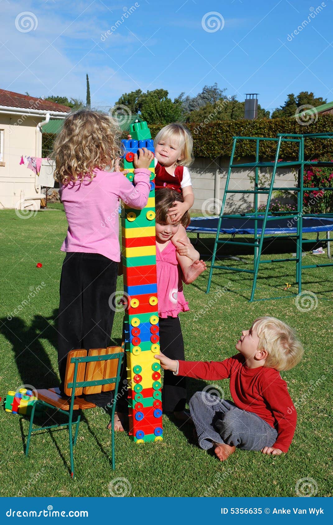 Children Working Together Outside