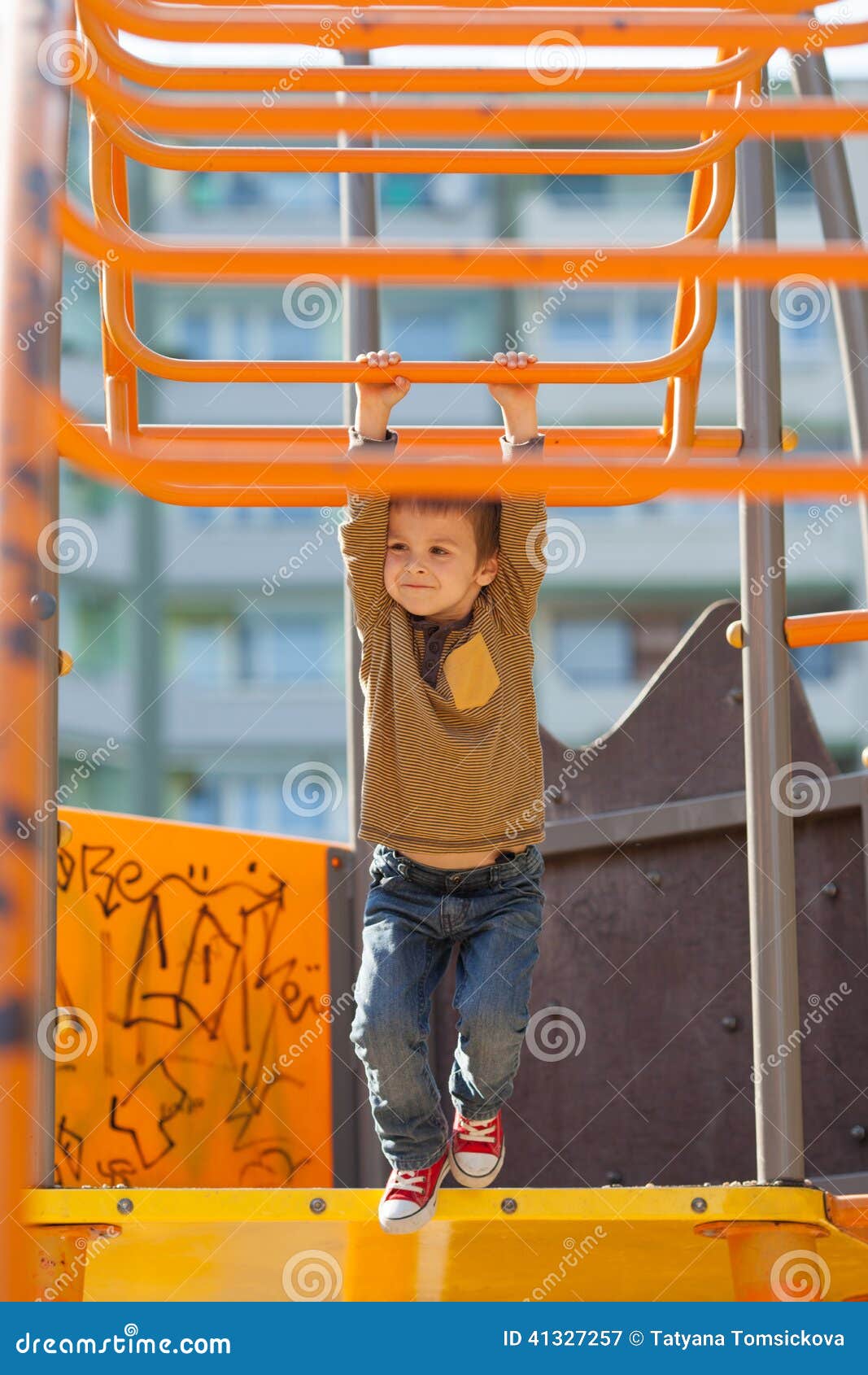 Kids, Playing on the Playground Stock Image - Image of bright, concept ...
