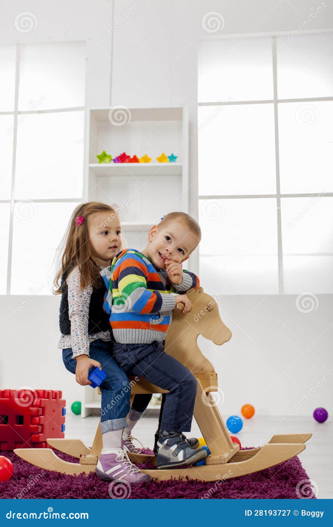 Kids playing in the room stock image. Image of happy - 28193727