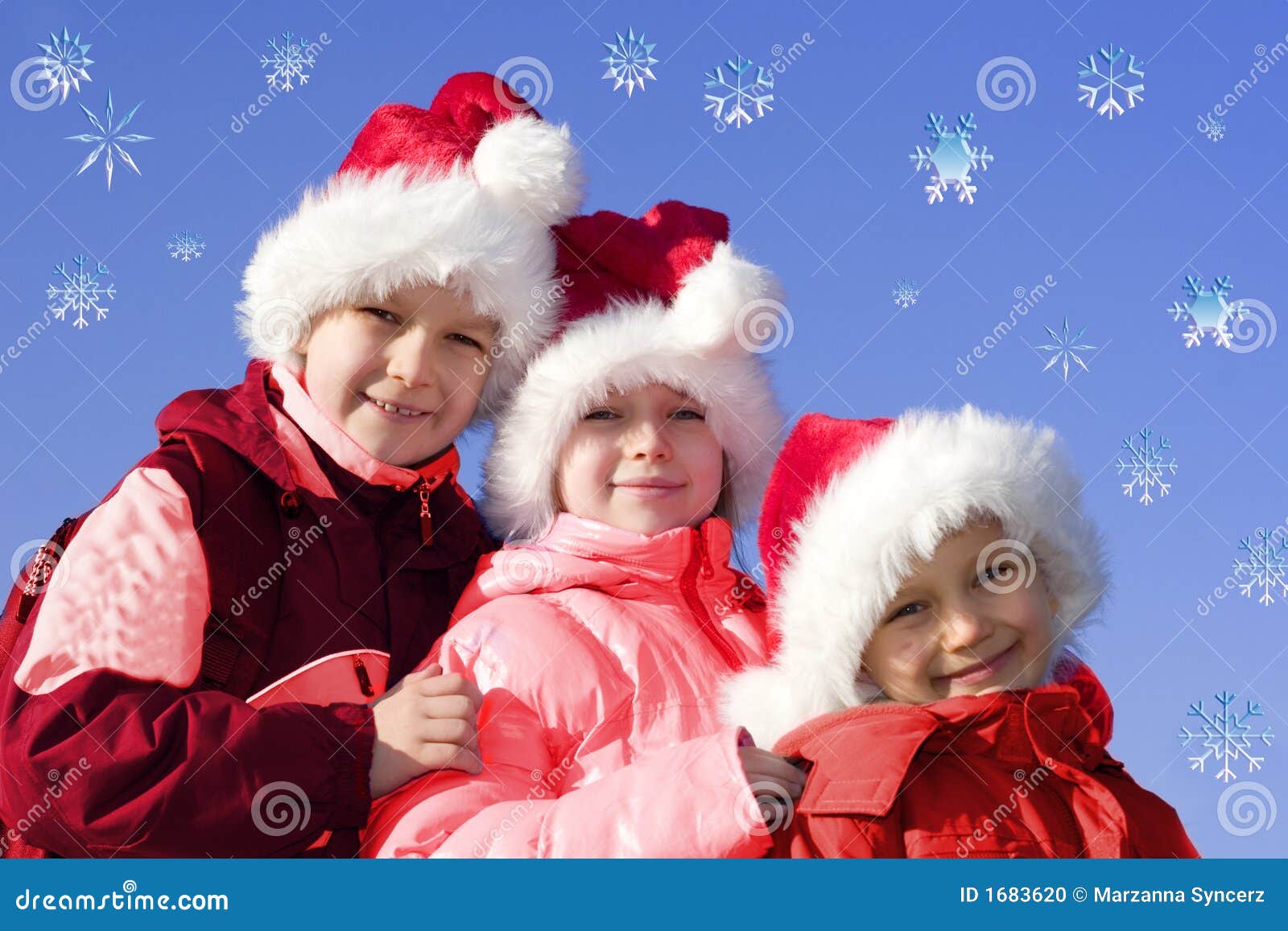 Kids Playing Santa Claus-2 stock photo. Image of delightful - 1683620