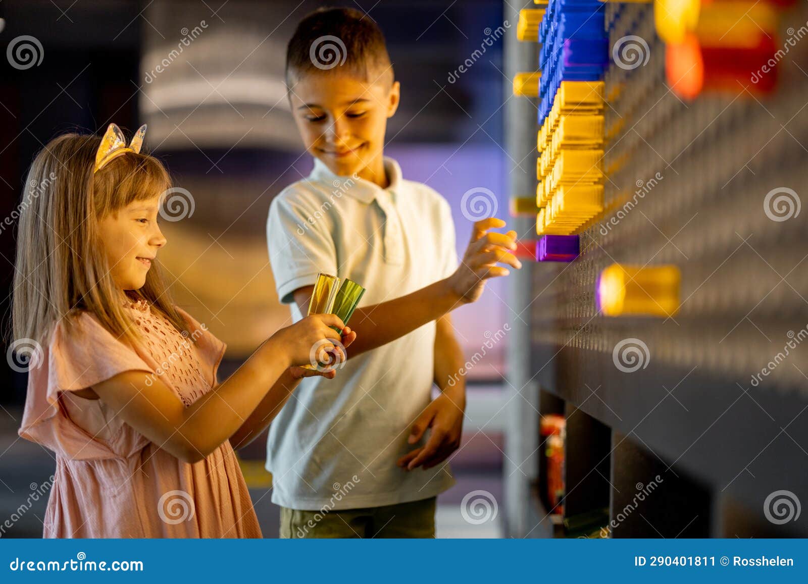 Kids Playing in Science Museum Stock Image - Image of together, indoors ...