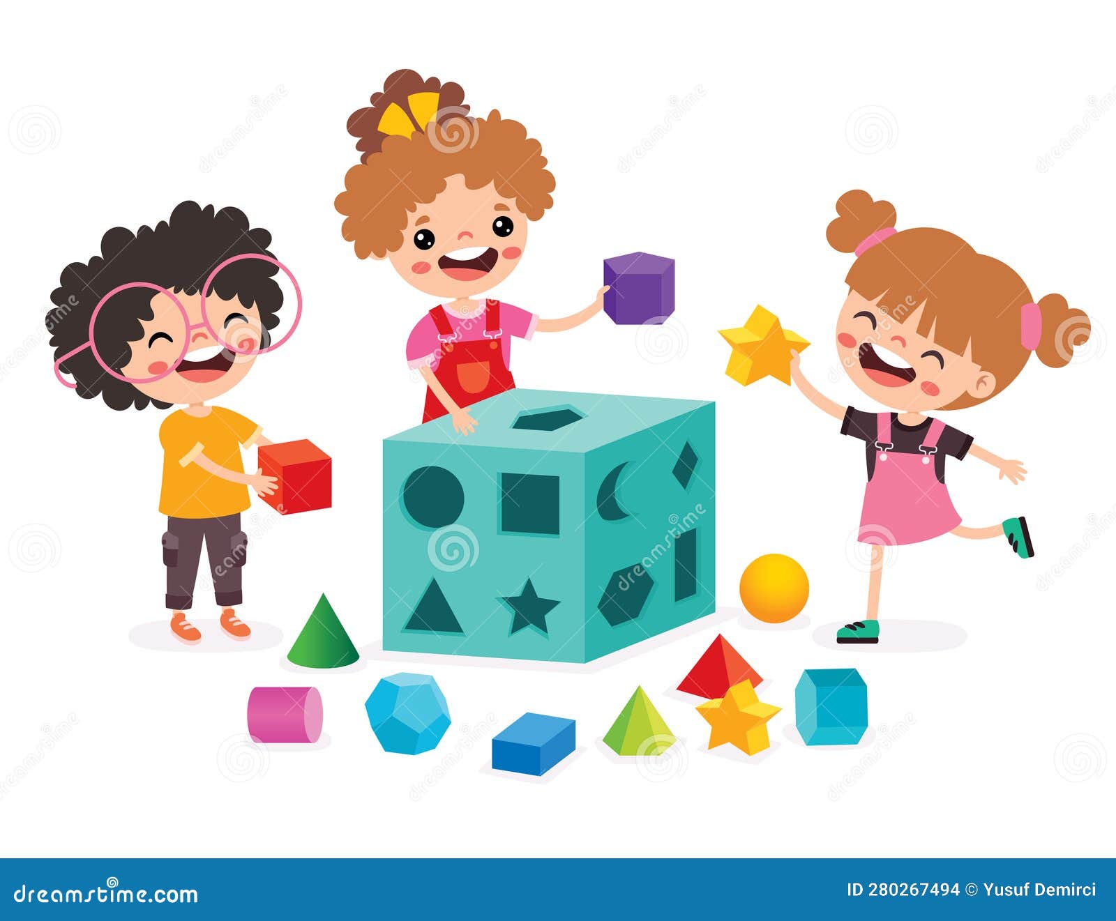 Kids Toy, Sorter With Sea Animal Figures, Shaped Molds. Educational ...