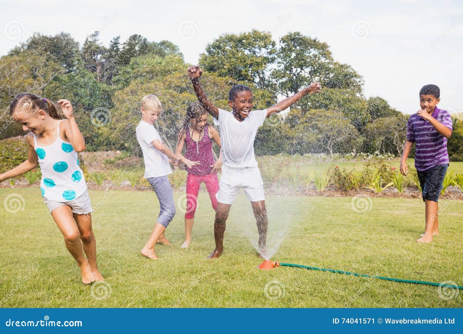 Kids Playing Together during a Sunny Day Stock Image - Image of ...