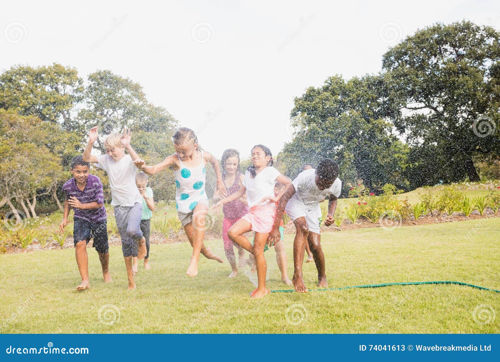 Kids Playing Together during a Sunny Day Stock Image - Image of child ...