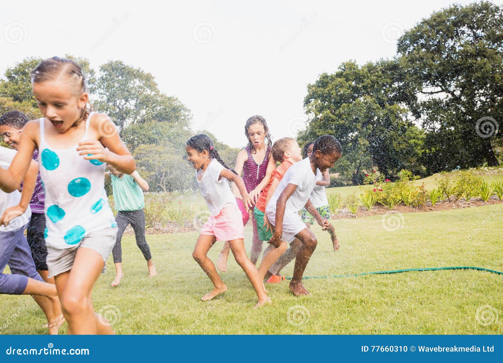 Kids Playing Together during a Sunny Day Stock Photo - Image of ...