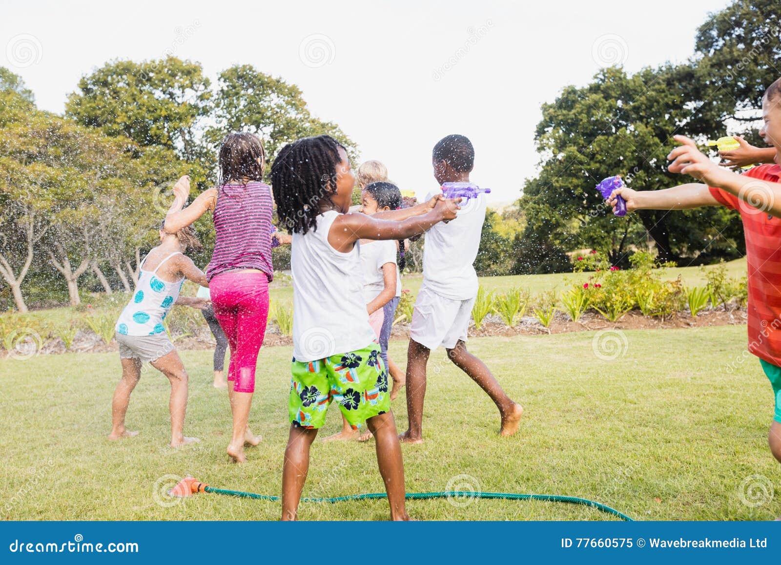 Kids Playing Together during a Sunny Day Stock Image - Image of park ...