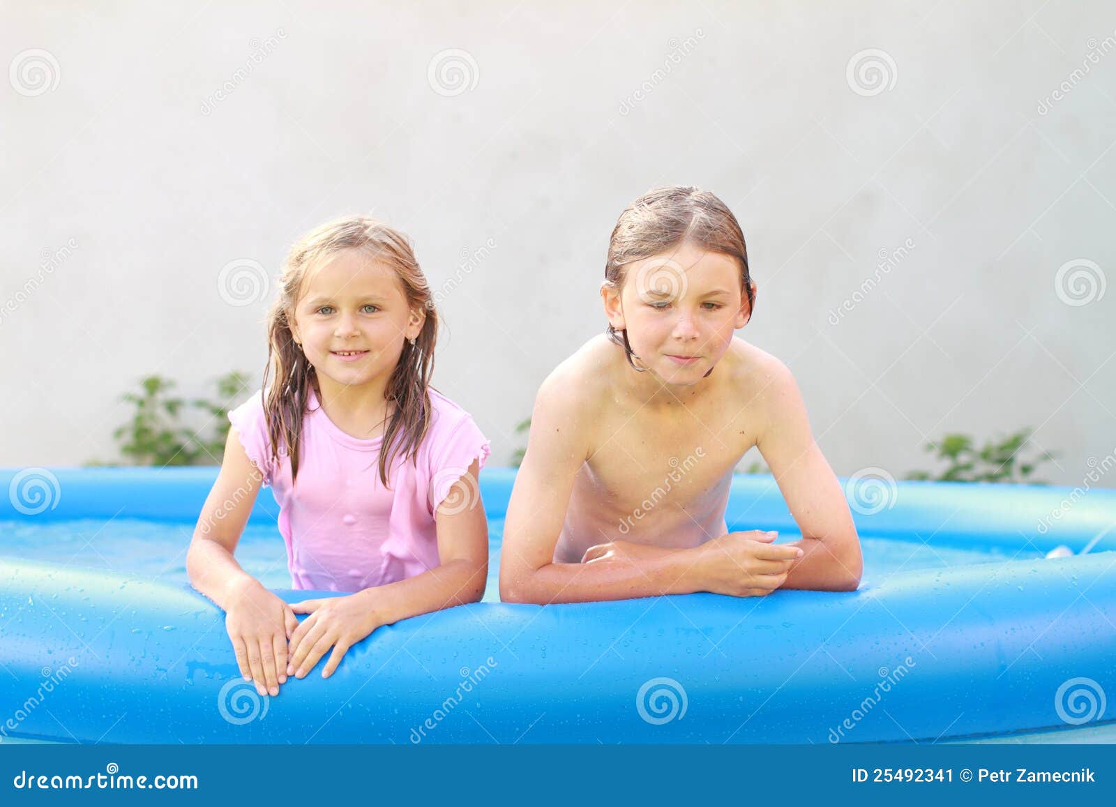 Kids in pool stock image. Image of european, pool, play - 25492341