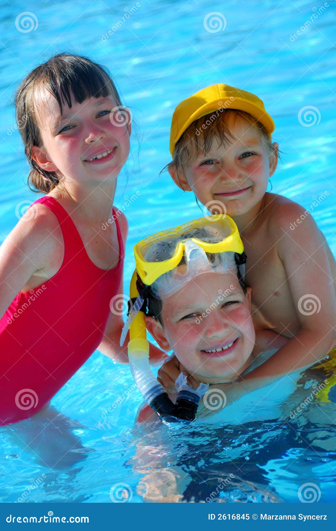Kids in pool stock image. Image of aqua, kids, smiling - 2616845