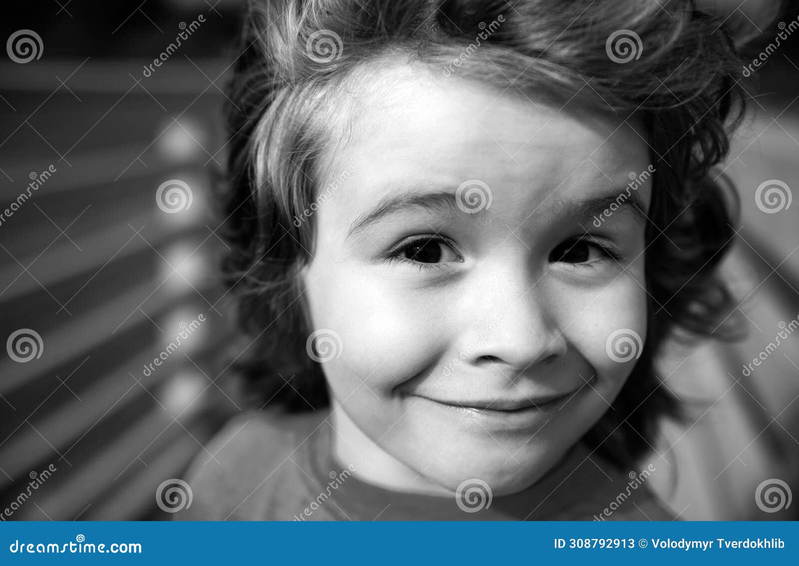 Kids Portrait, Close Up Head of Cute Child. Stock Image - Image of ...