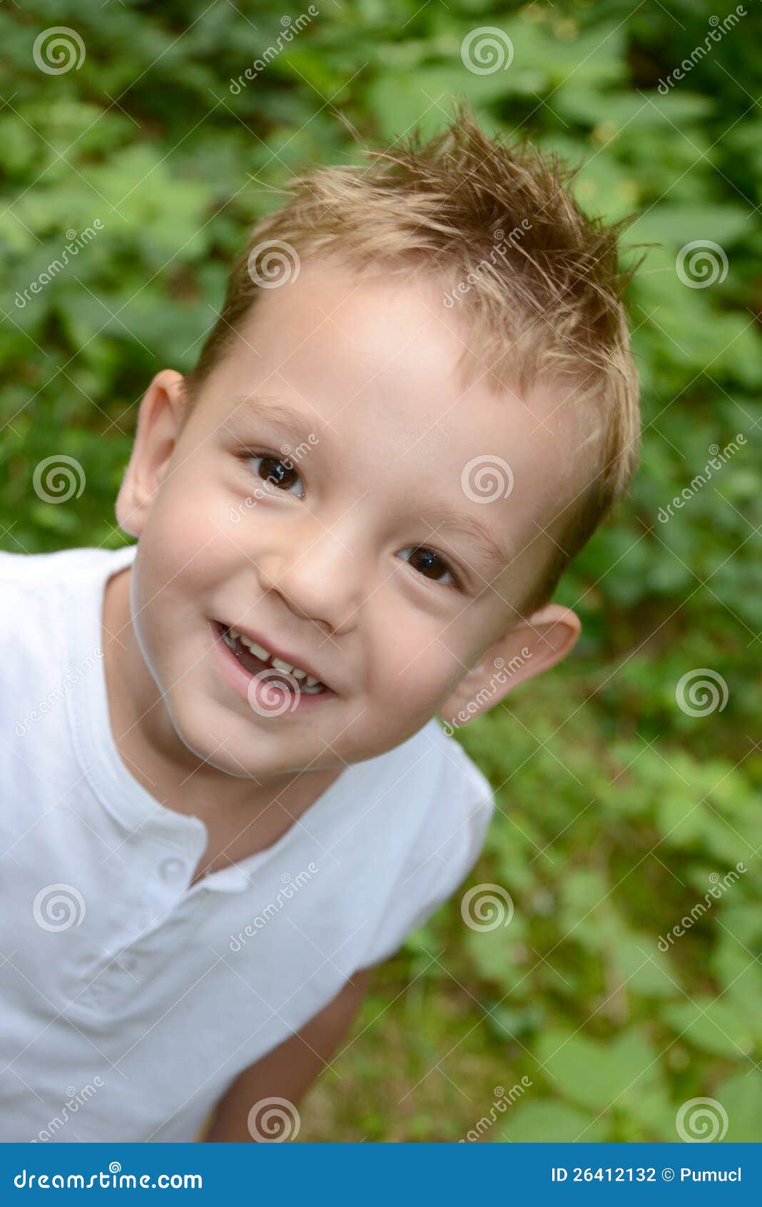 Kids Portrait - Little Laughing Boy - Stock Photo - Image of looking ...