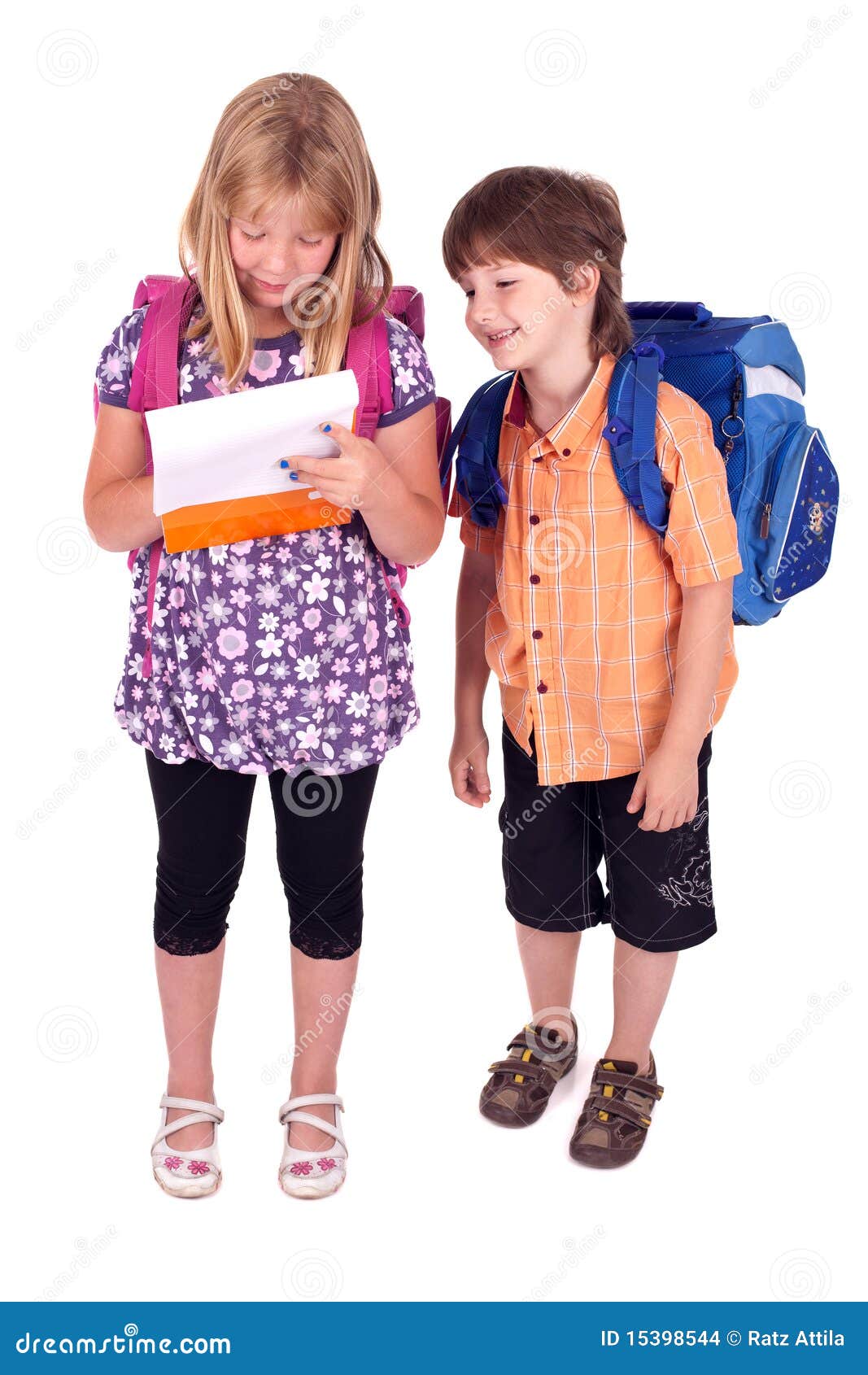 Kids Posing for Back To School Theme Stock Photo - Image of pencil ...
