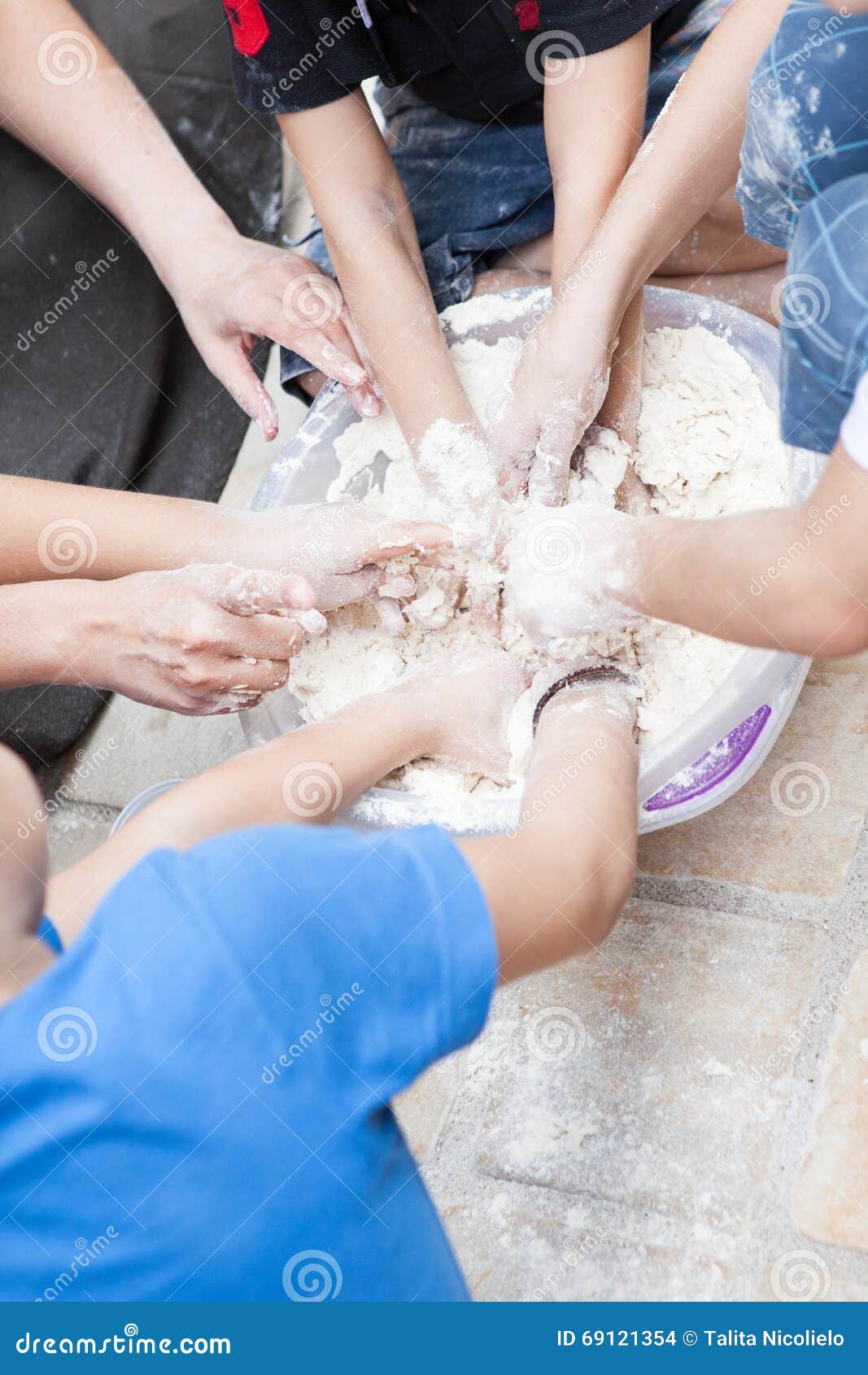 Kids preparing meal stock photo. Image of finger, brown - 69121354
